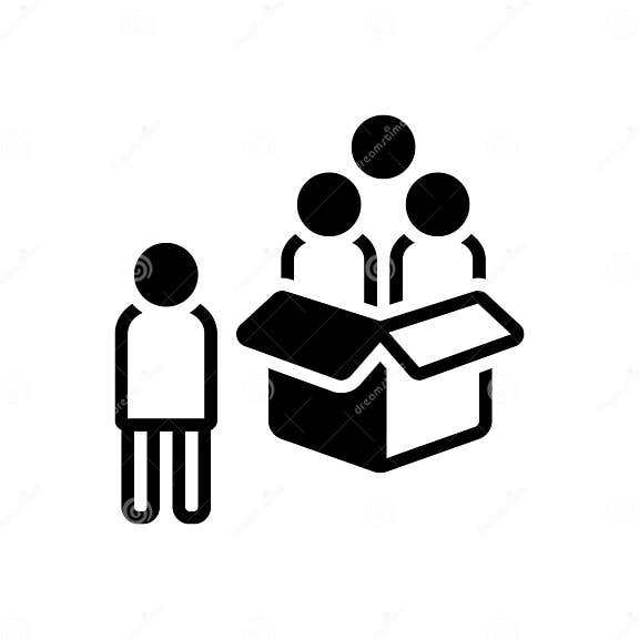 Black Solid Icon for Outsider, Stranger and Unknown Stock Vector ...