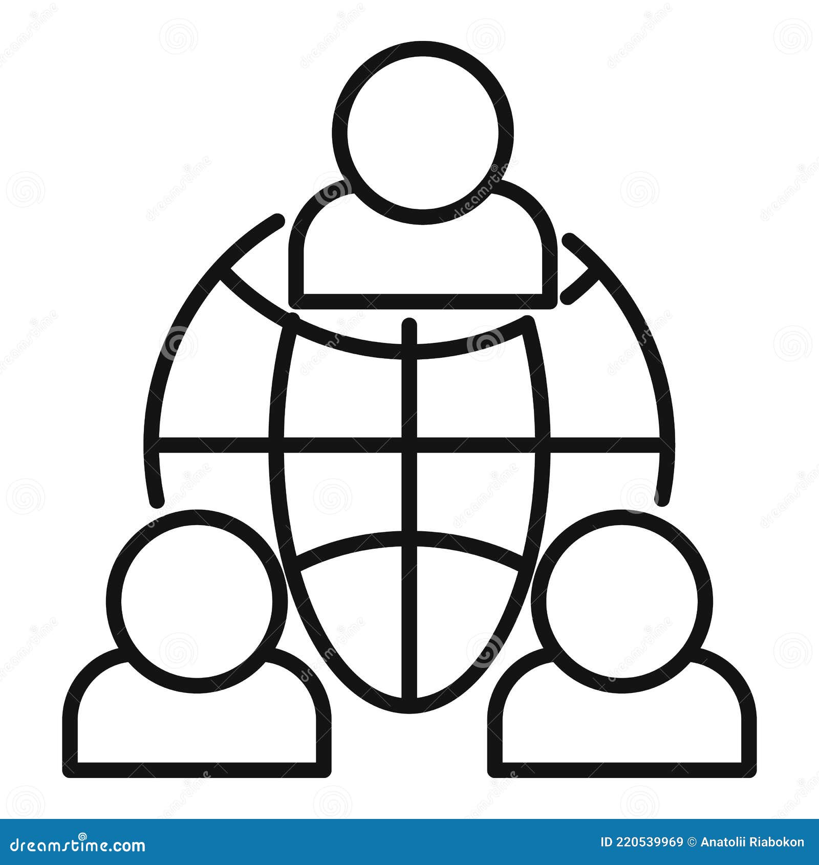 Outsource Global Network Icon, Outline Style Stock Vector ...