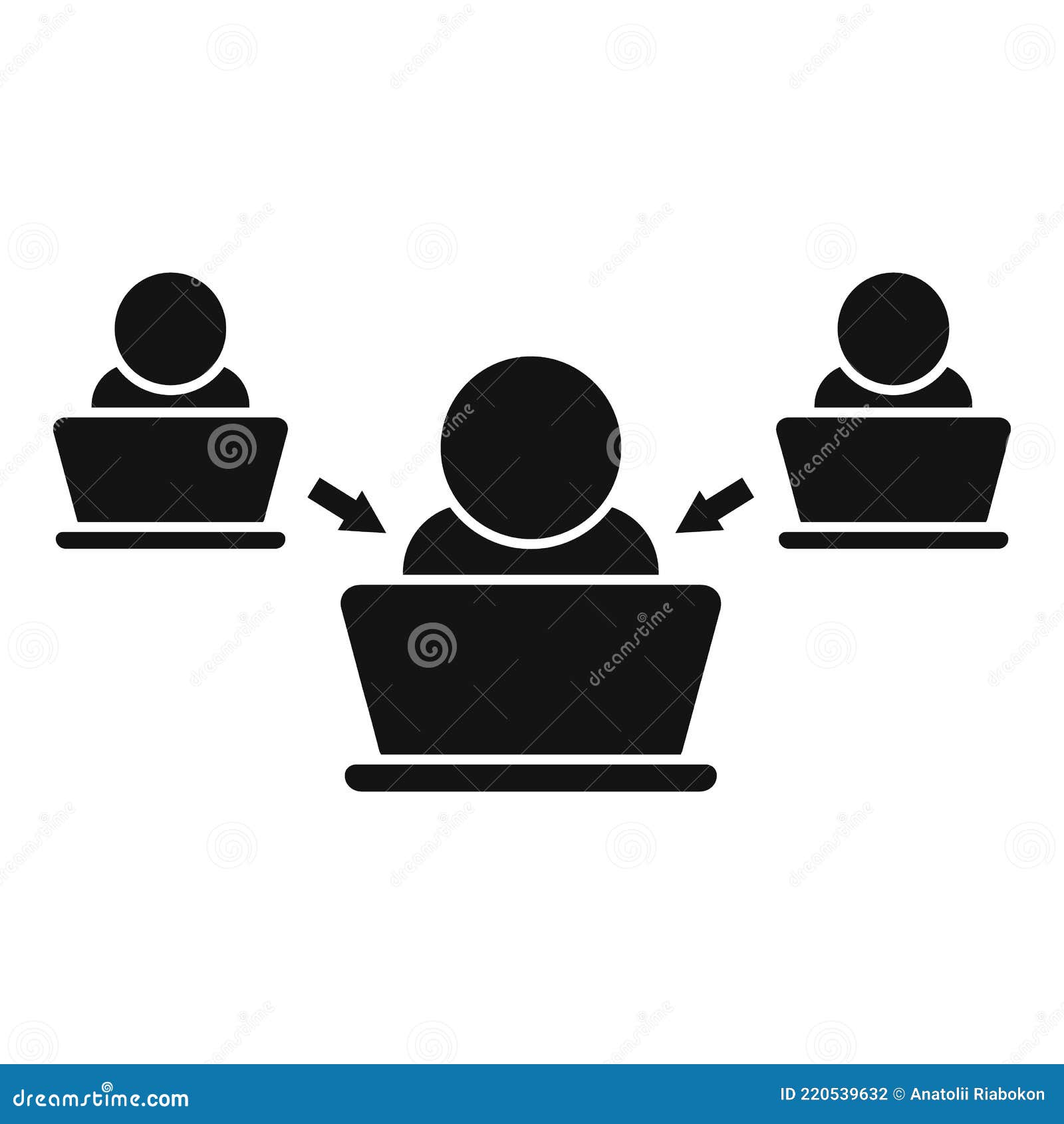 Outsource Group Icon, Simple Style Stock Vector - Illustration of ...