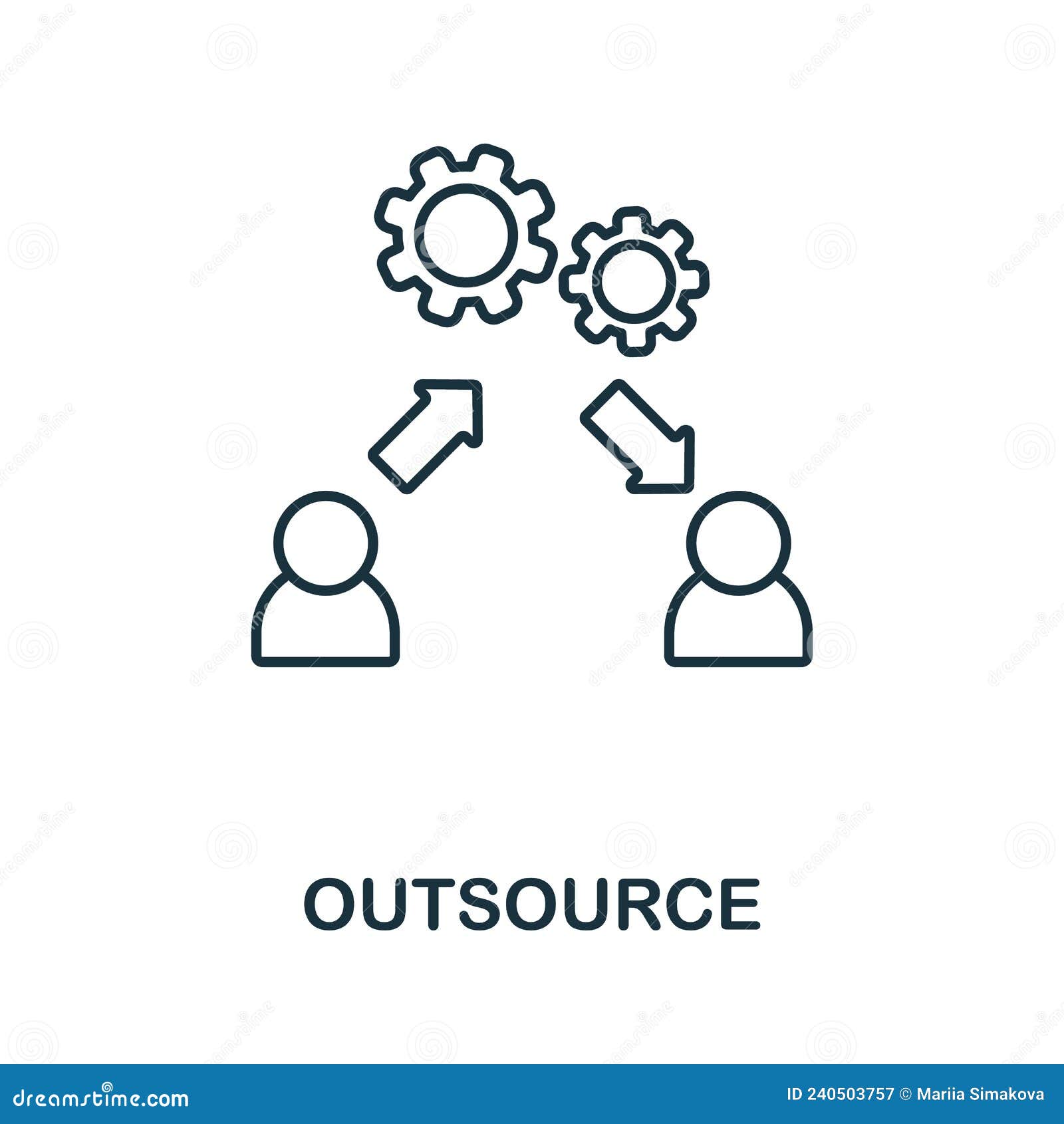 Outsource Icon. Line Element from Project Development Collection ...