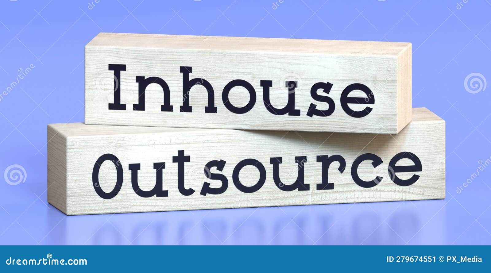 Outsource, Inhouse - Wooden Signpost With Two Arrows Royalty-Free Stock ...