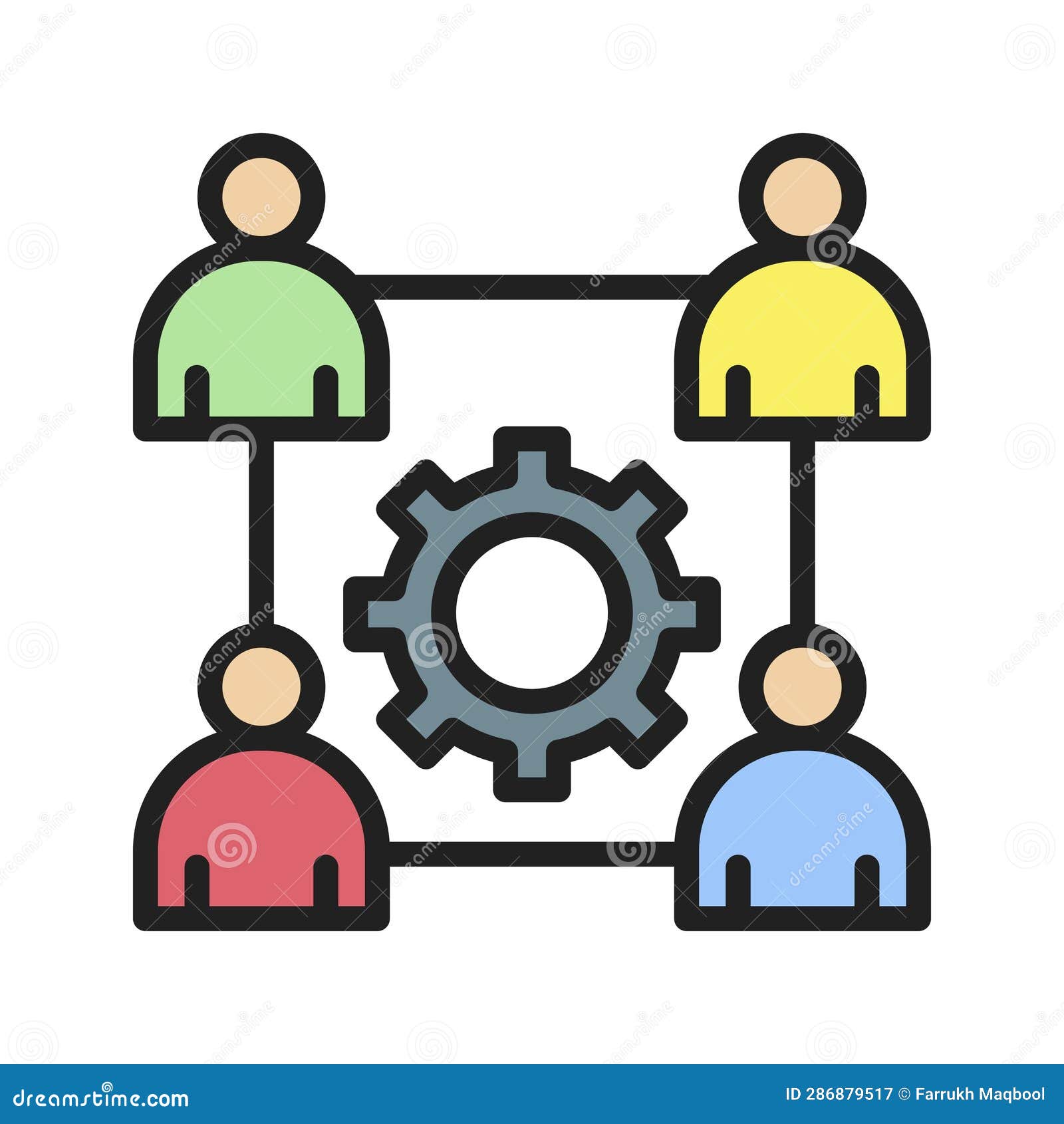 Outsource Management Icon Image. Stock Vector - Illustration of icon ...