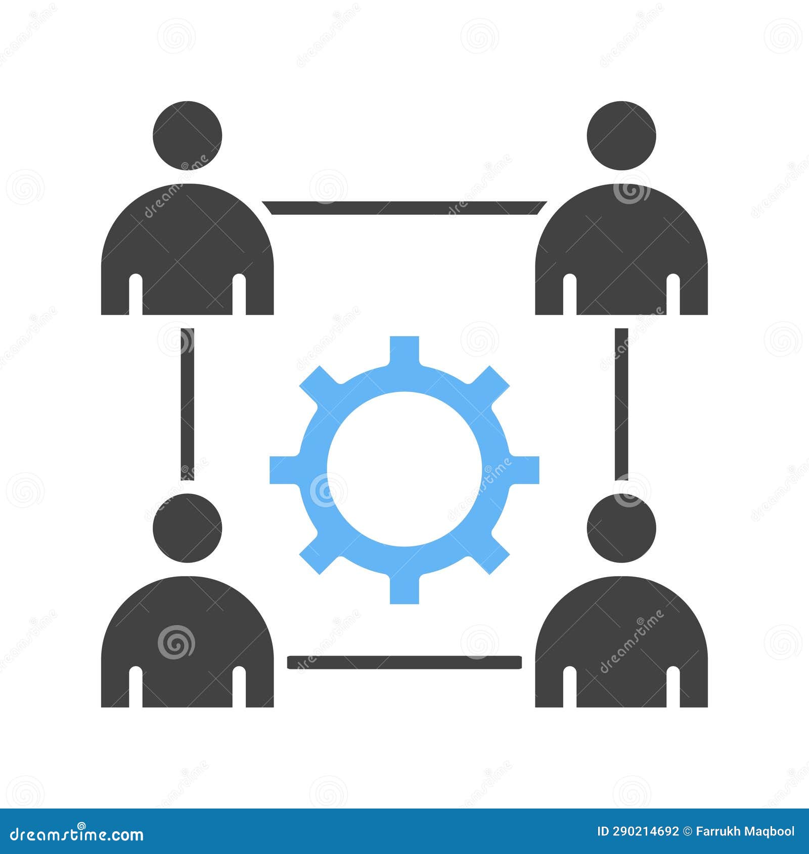 Outsource Management Icon Image. Stock Illustration - Illustration of ...