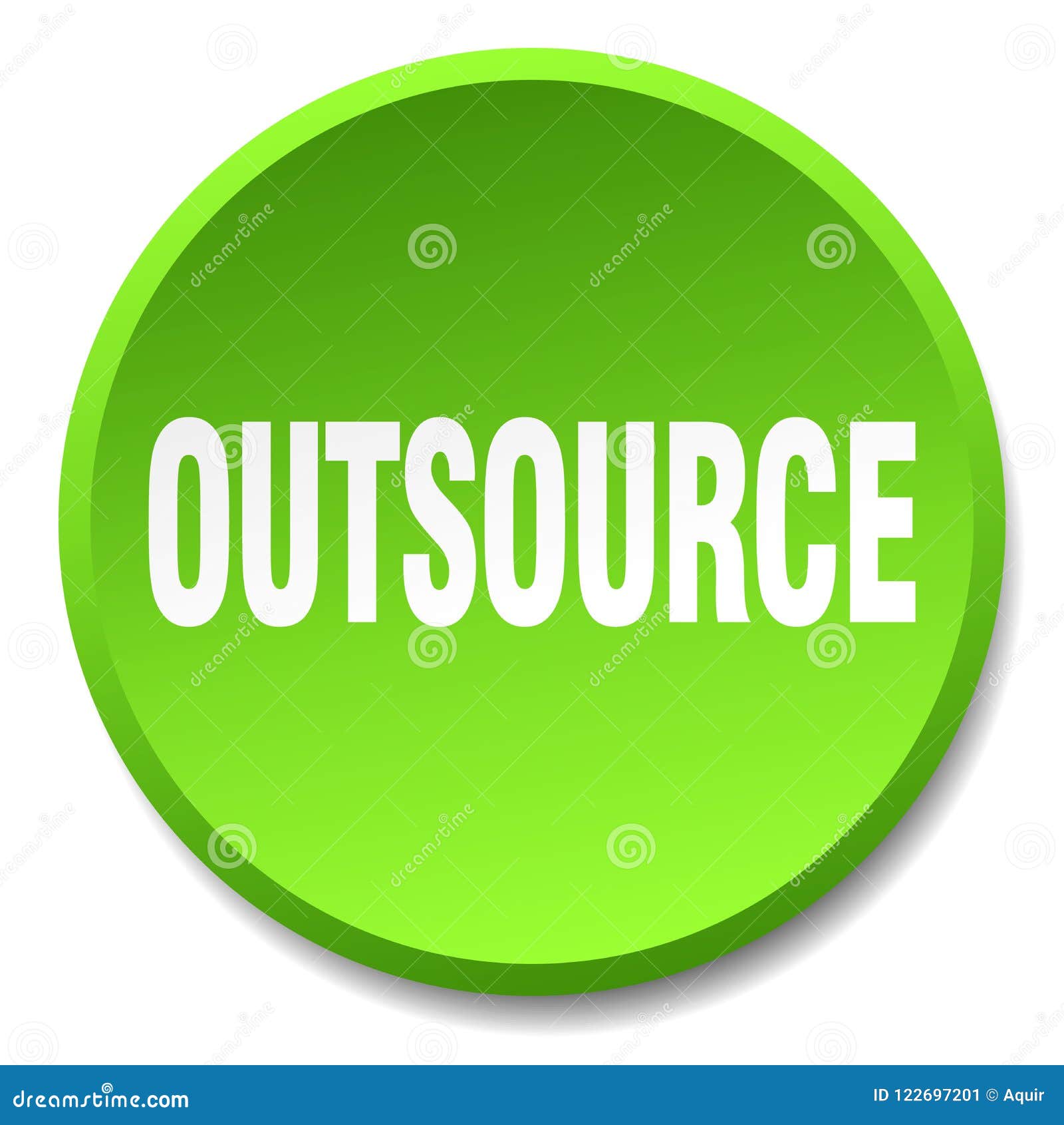 Outsource button stock vector. Illustration of sign - 122697201