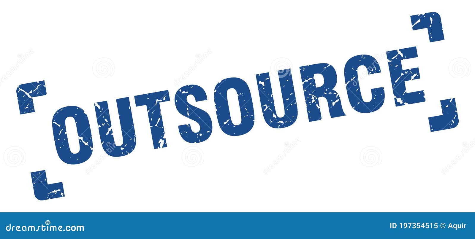 Outsource stamp stock vector. Illustration of banner - 197354515