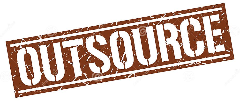 Outsource stamp stock vector. Illustration of seal, sign - 106507925