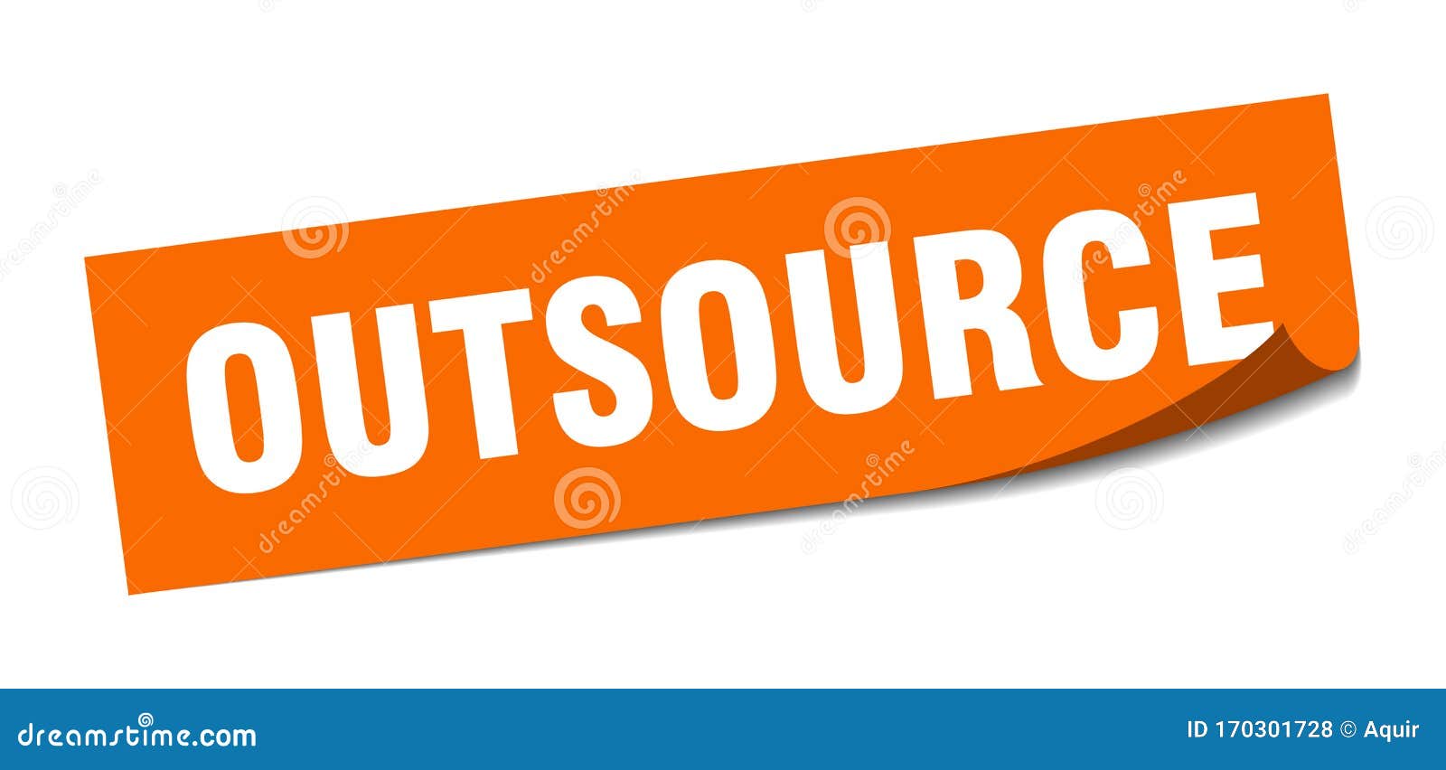 Outsource Sticker. Outsource Square Sign Stock Vector - Illustration of ...