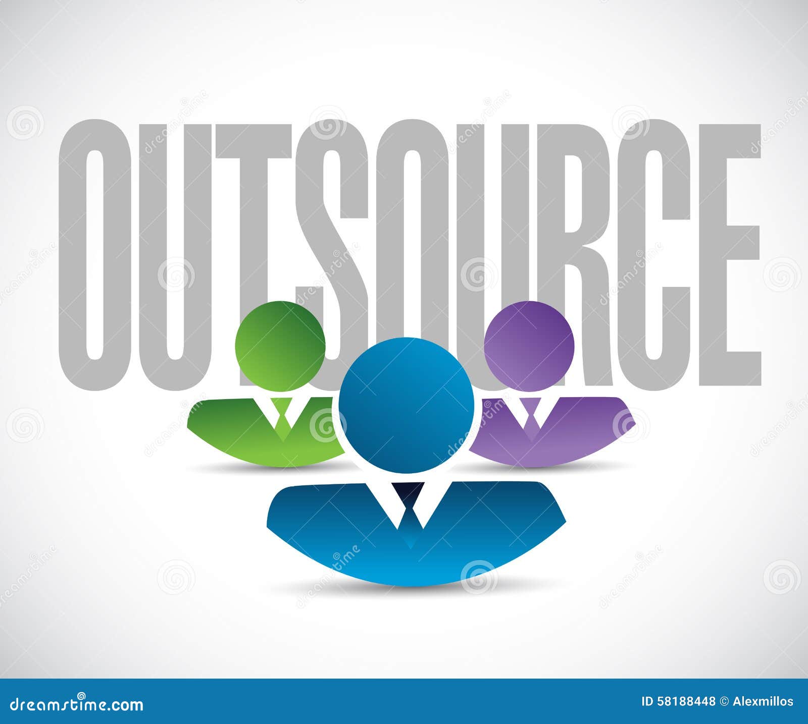 Outsource Team Sign Illustration Design Graphic Stock Illustration ...
