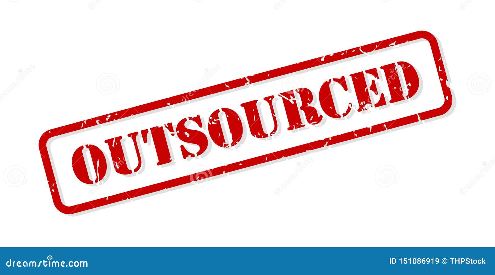 Outsourced Sign Or Stamp Vector Illustration | CartoonDealer.com #171416254