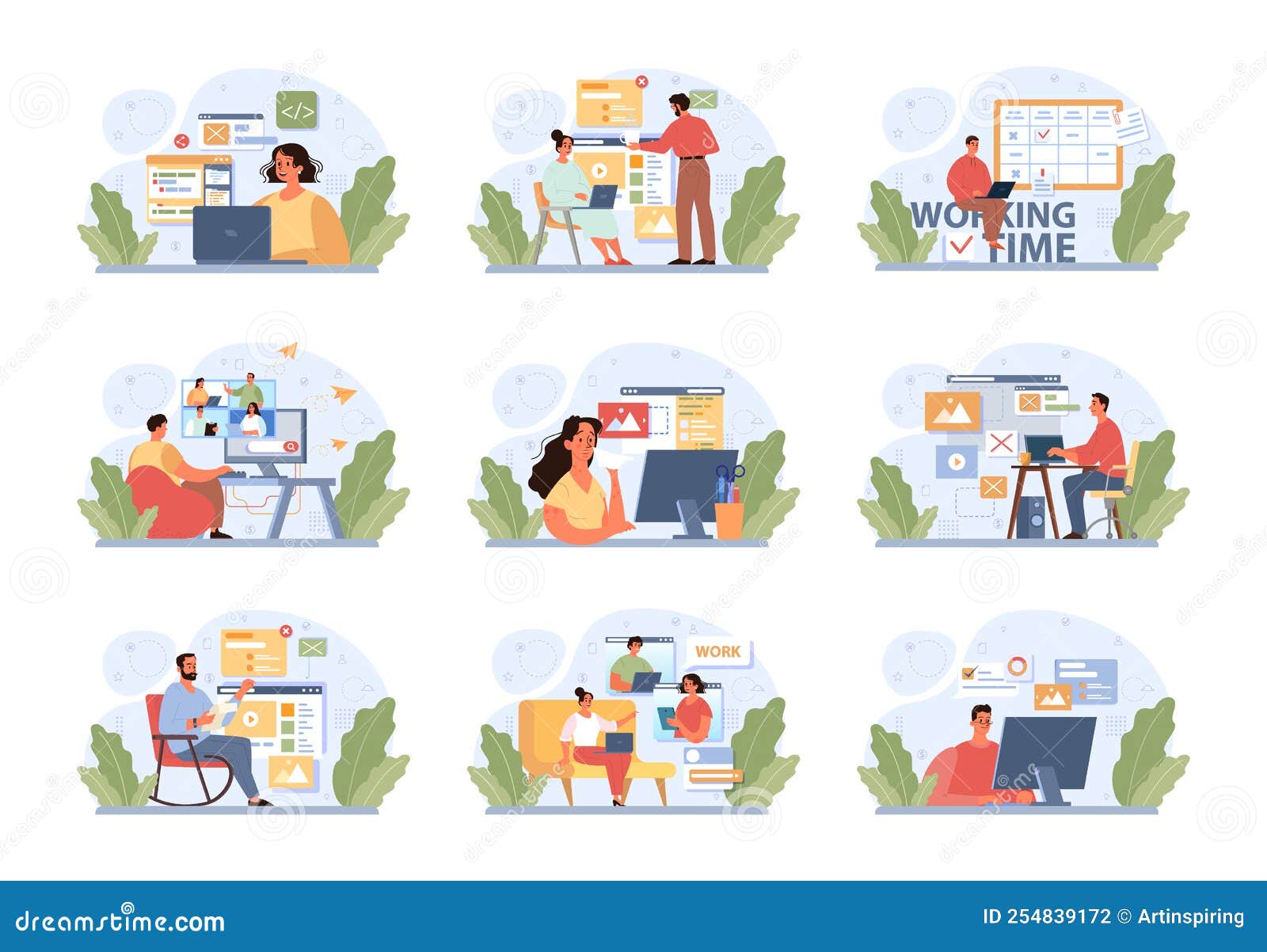 Telework Cartoons, Illustrations & Vector Stock Images - 4634 Pictures ...