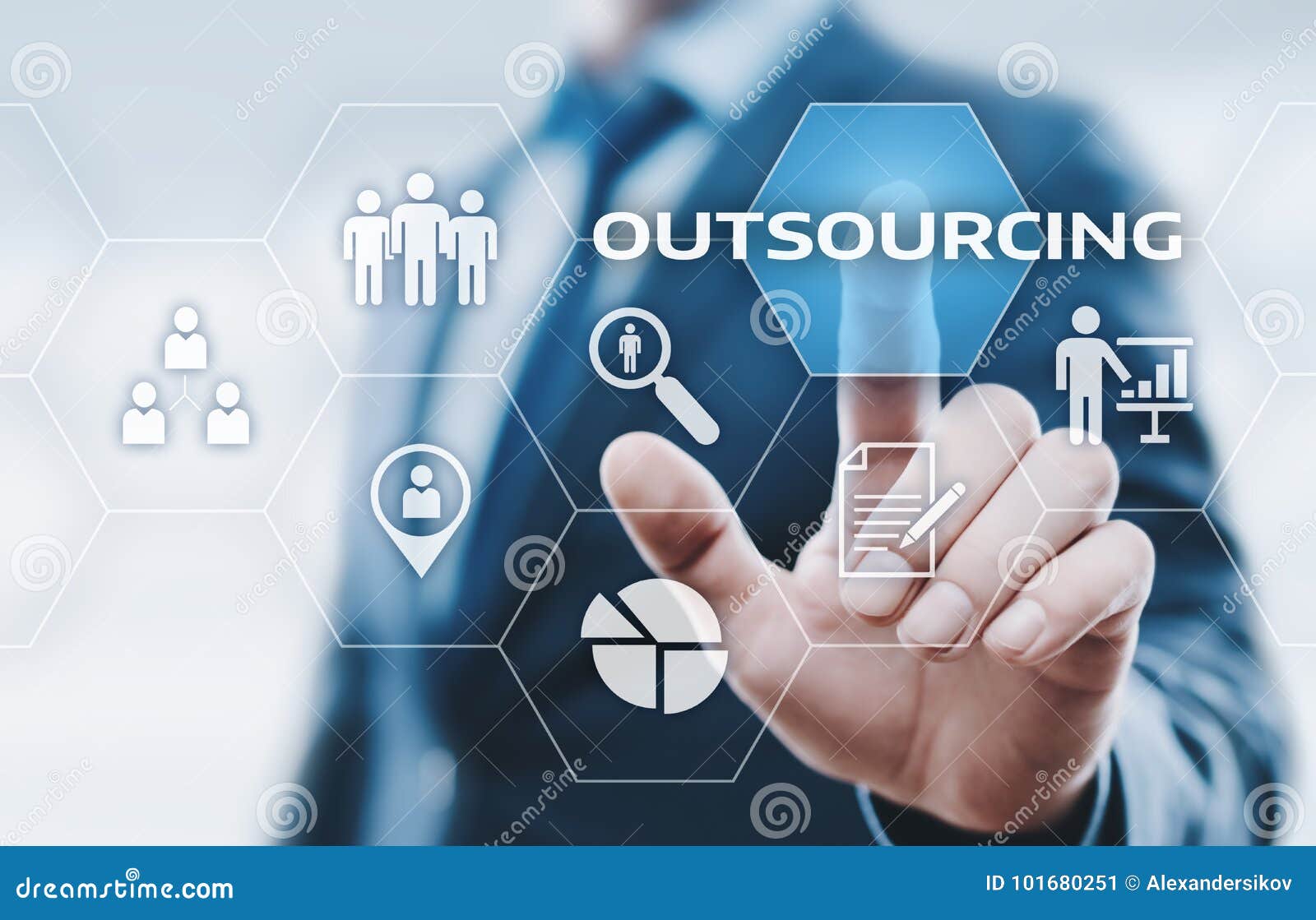 Outsourcing Human Resources Business Internet Technology Concept Stock ...