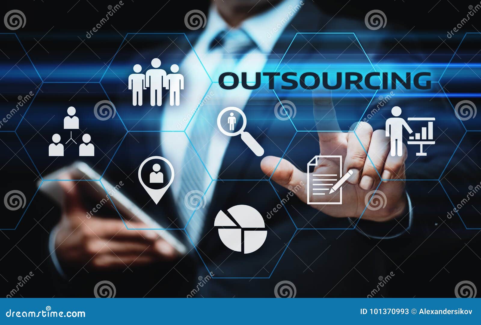 Outsourcing Human Resources Business Internet Technology Concept Stock ...