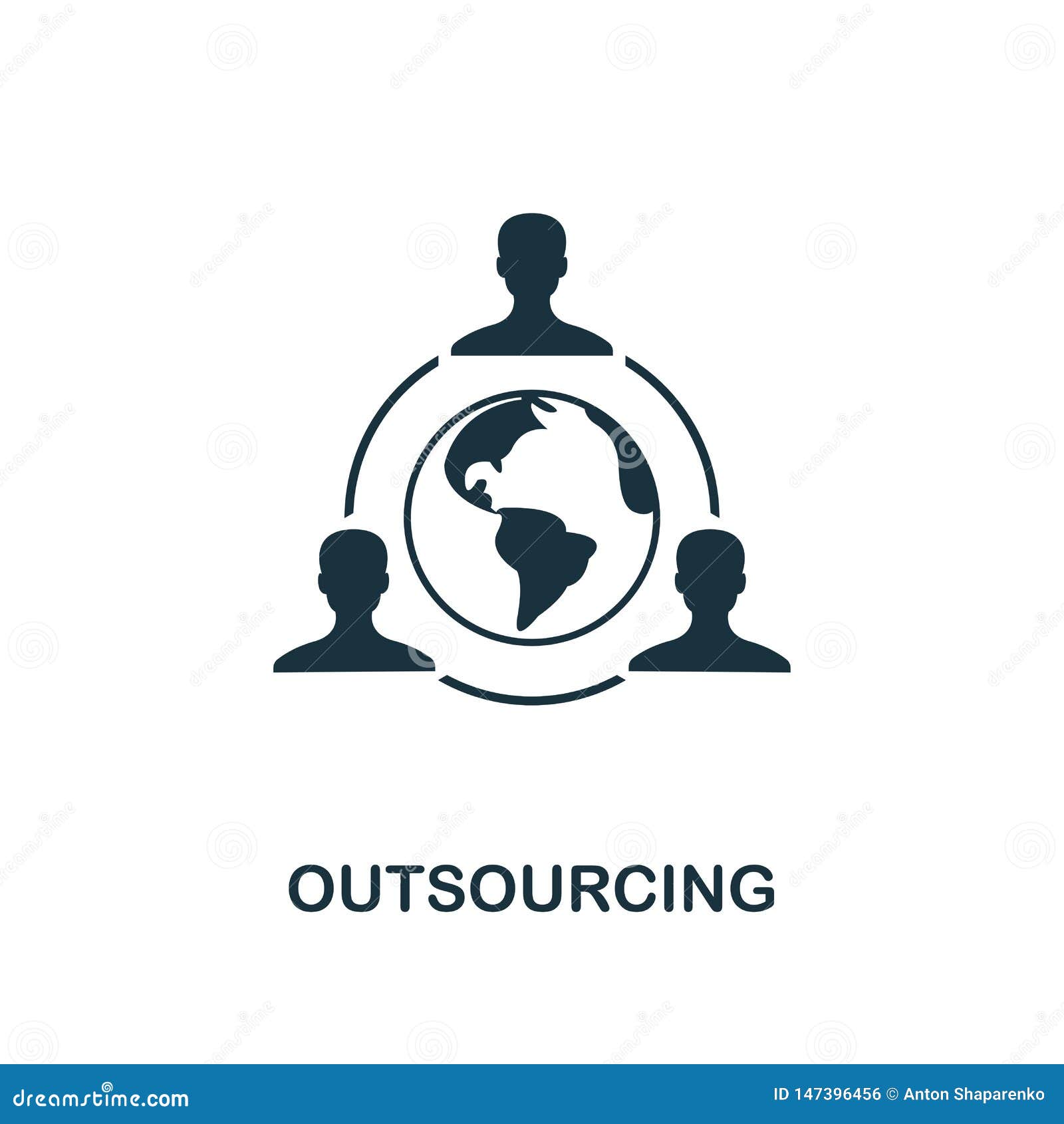 Outsourcing Icon. Creative Element Design from Business Strategy Icons ...