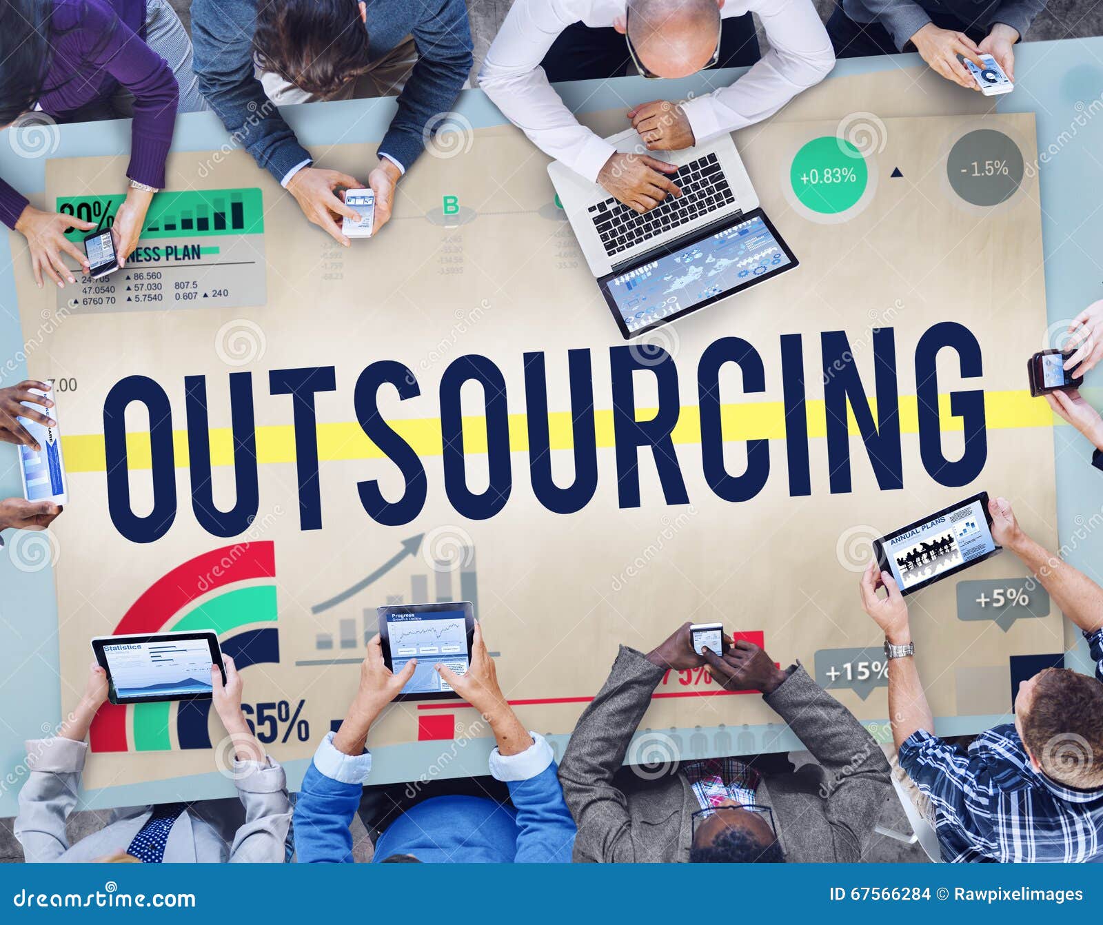 Outsourcing Recruitment Human Resource Hiring Concept Stock Photo ...