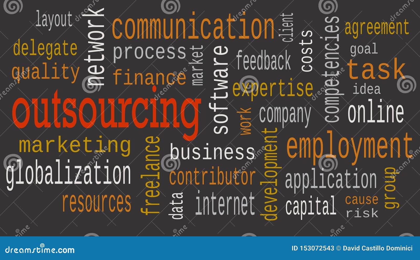 Outsourcing Word Cloud, Business Concept. Illustration Stock ...