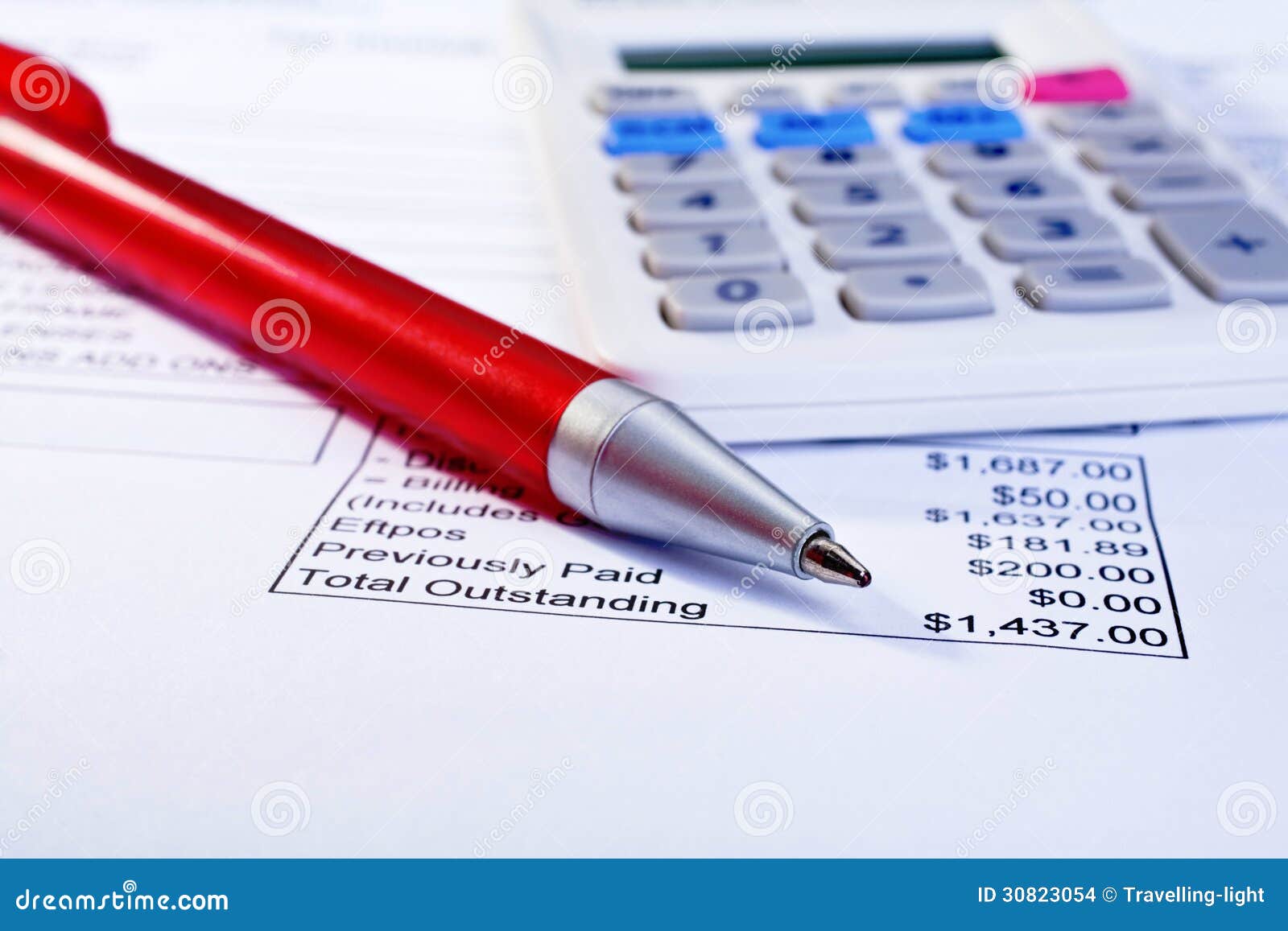 Outstanding Account Concept Stock Photo - Image of bill, money: 30823054
