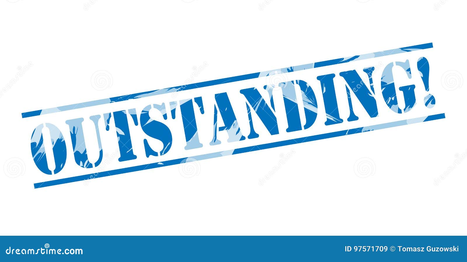 Outstanding blue stamp stock illustration. Illustration of white - 97571709