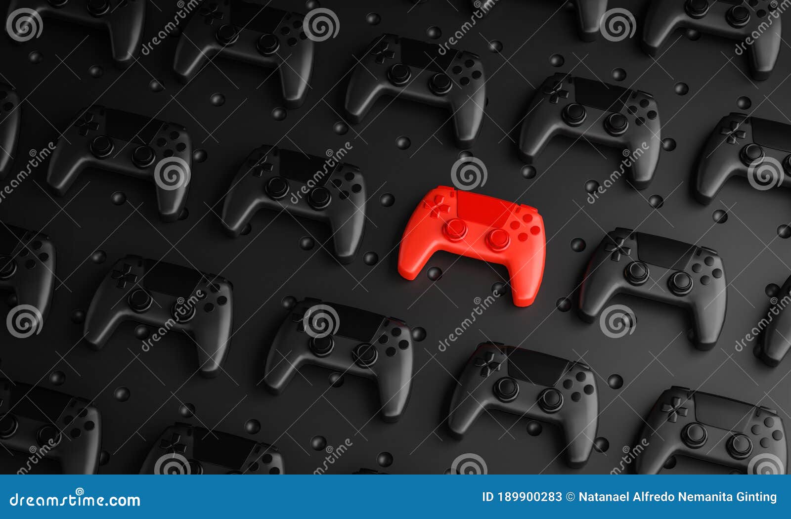 Outstanding Concept. Red Gamepad between Multiple Black Joysticks ...