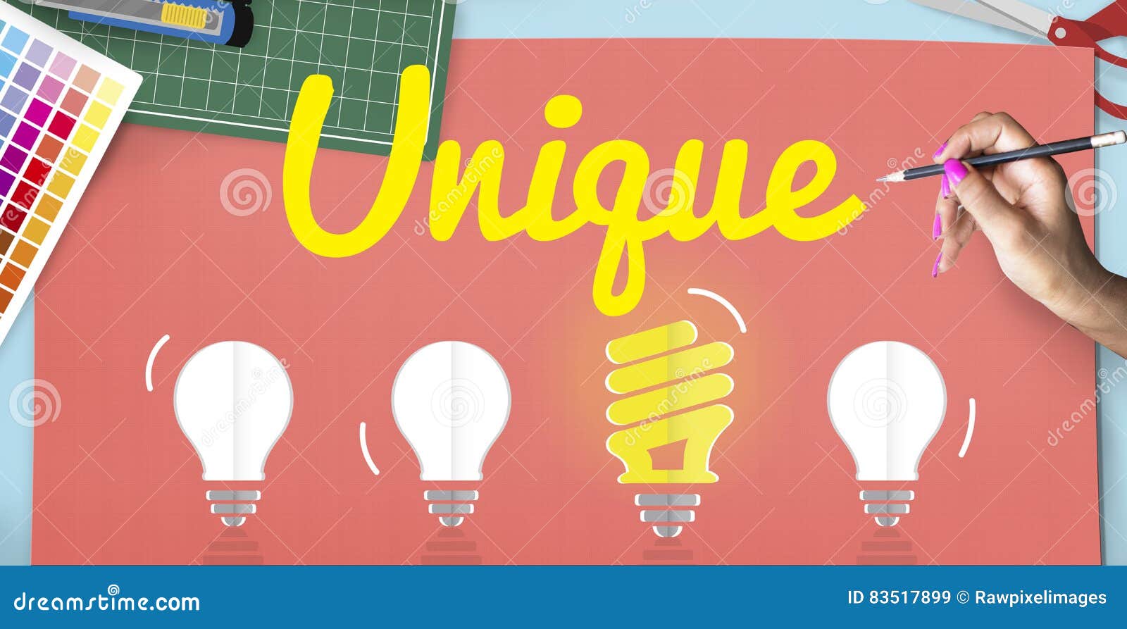 Outstanding Different Special Individual Concept Stock Image - Image of ...