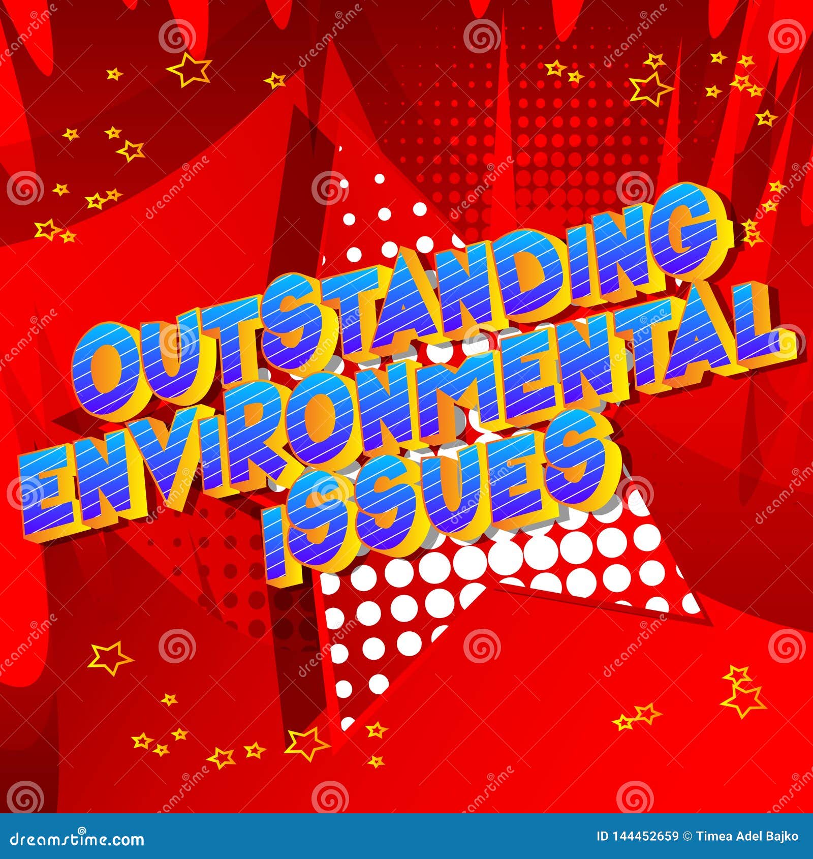 Outstanding Environmental Issues - Comic Book Style Words. Stock Vector ...