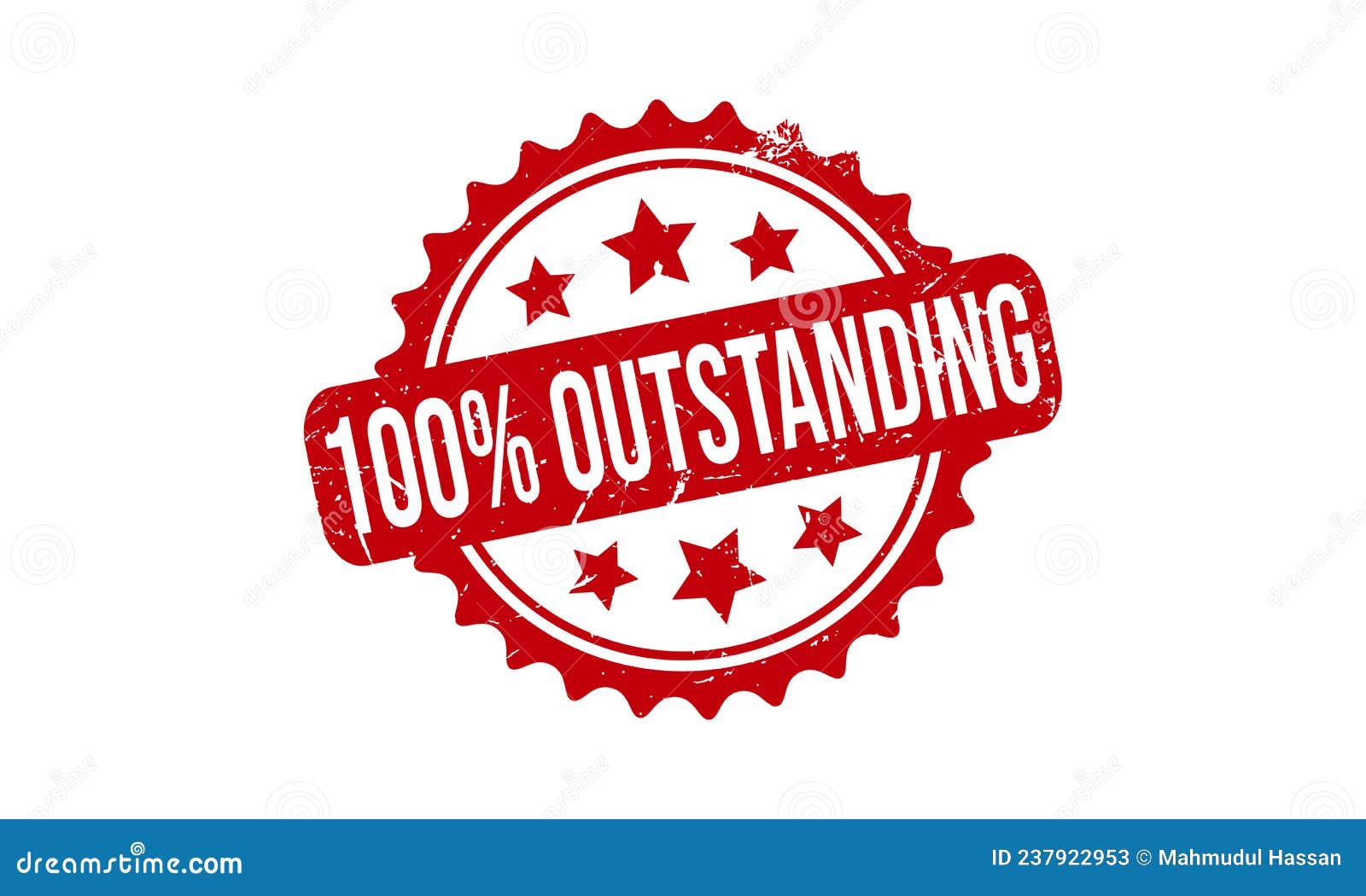 100 Outstanding Rubber Stamp. 100 Outstanding Grunge Stamp Seal Vector ...