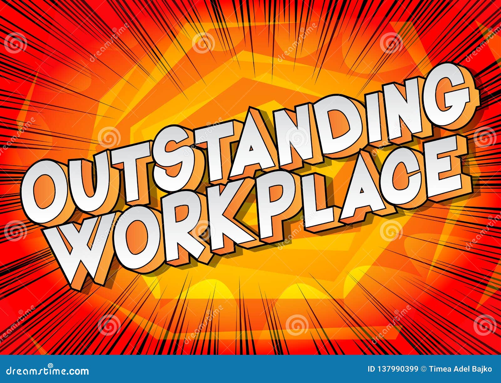 Outstanding Workplace - Comic Book Style Words. Stock Vector ...
