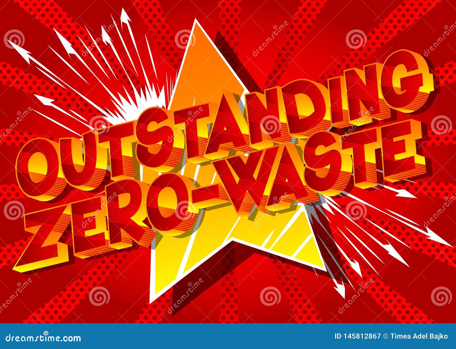 Outstanding Zero-Waste - Comic Book Style Words Stock Vector ...