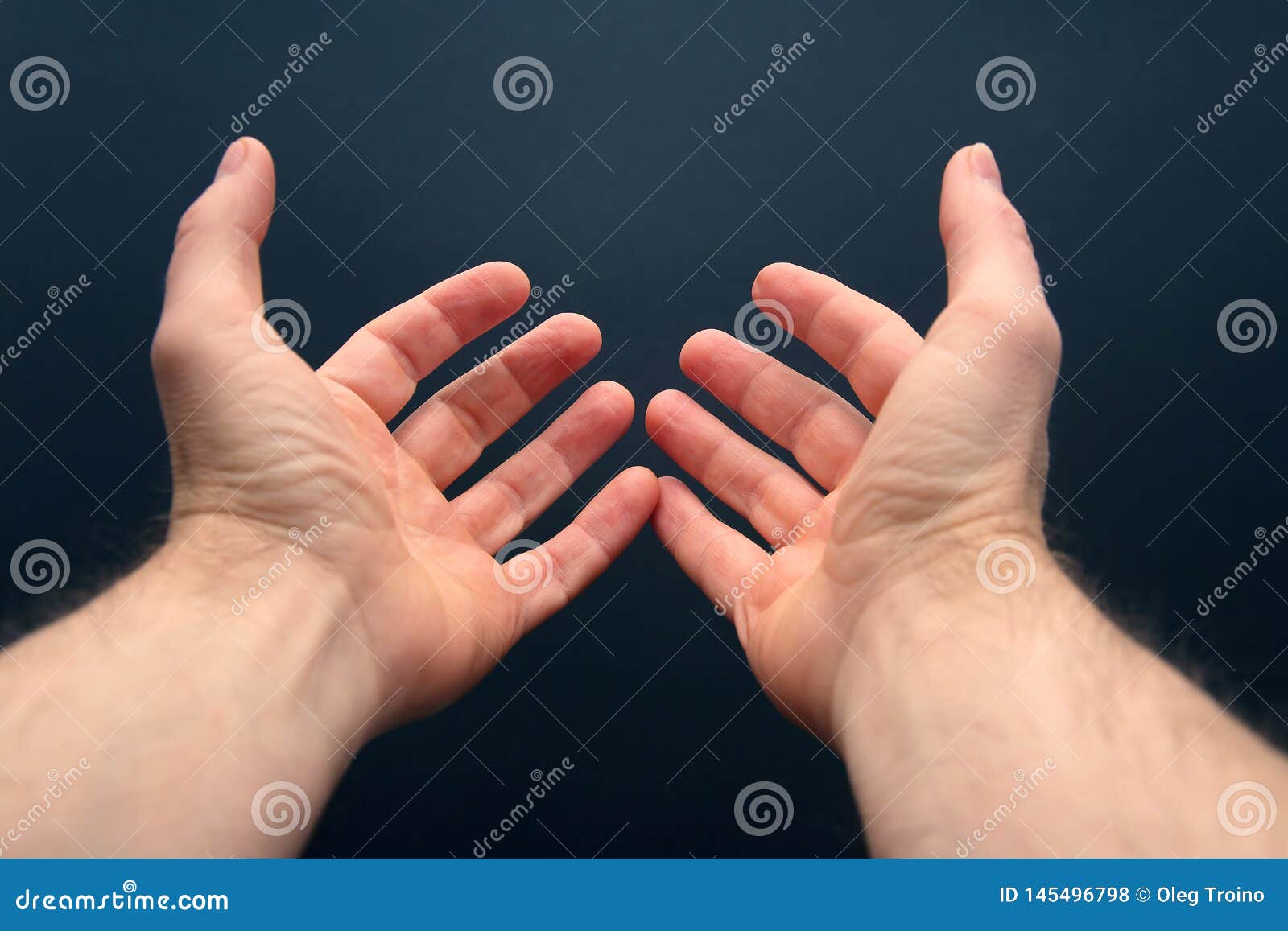 Outstretched Arms with Open Palms Stock Photo - Image of palms, giving ...