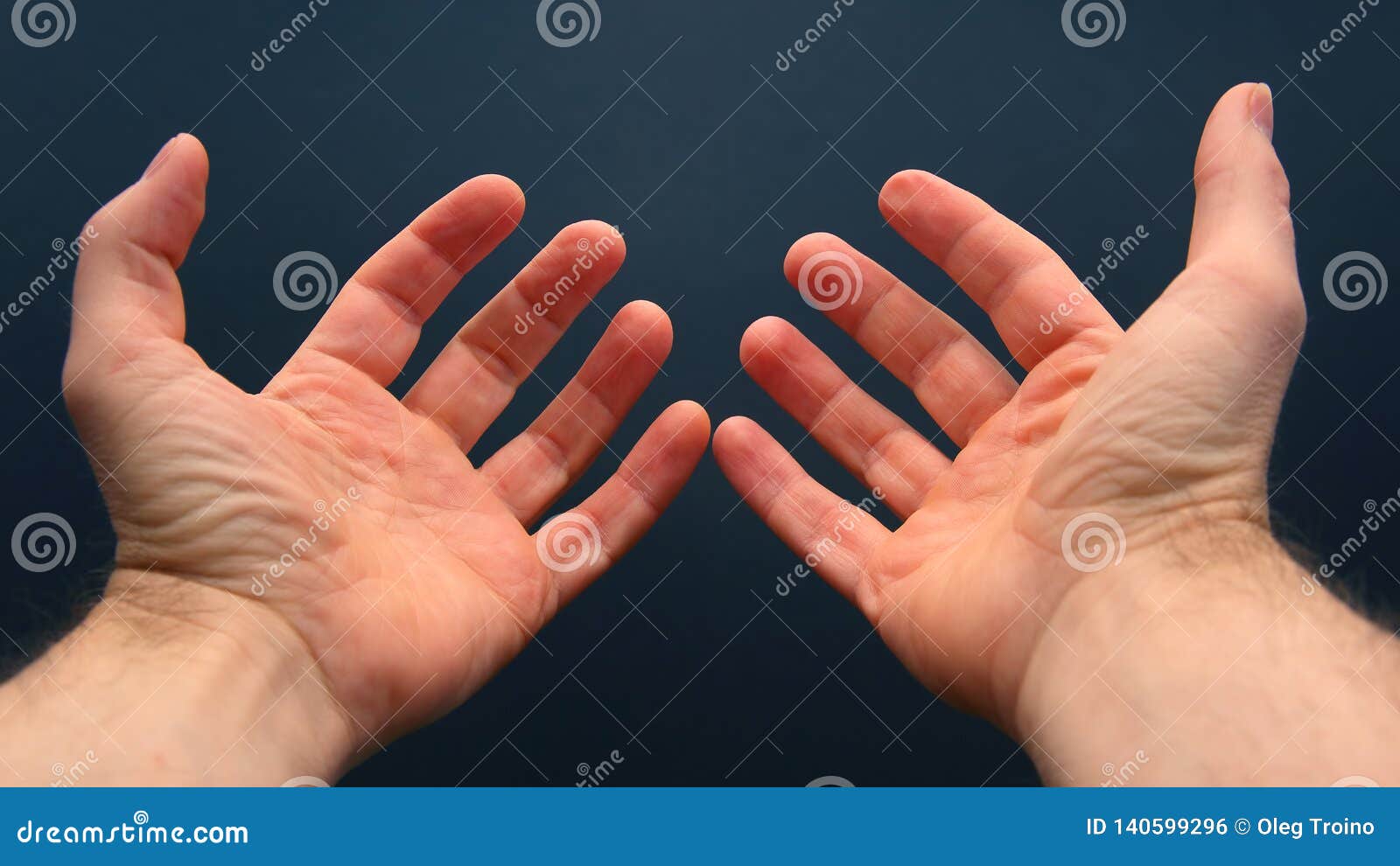 Outstretched Arms with Open Palms Stock Photo - Image of people ...