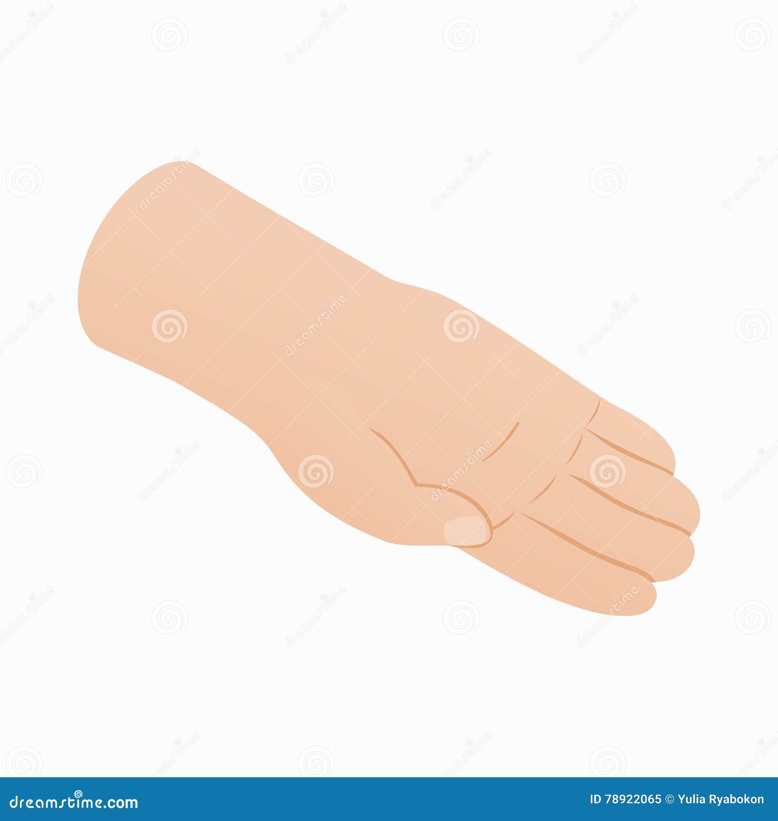 Outstretched Hand Gesture Icon, Isometric 3d Style Stock Vector ...
