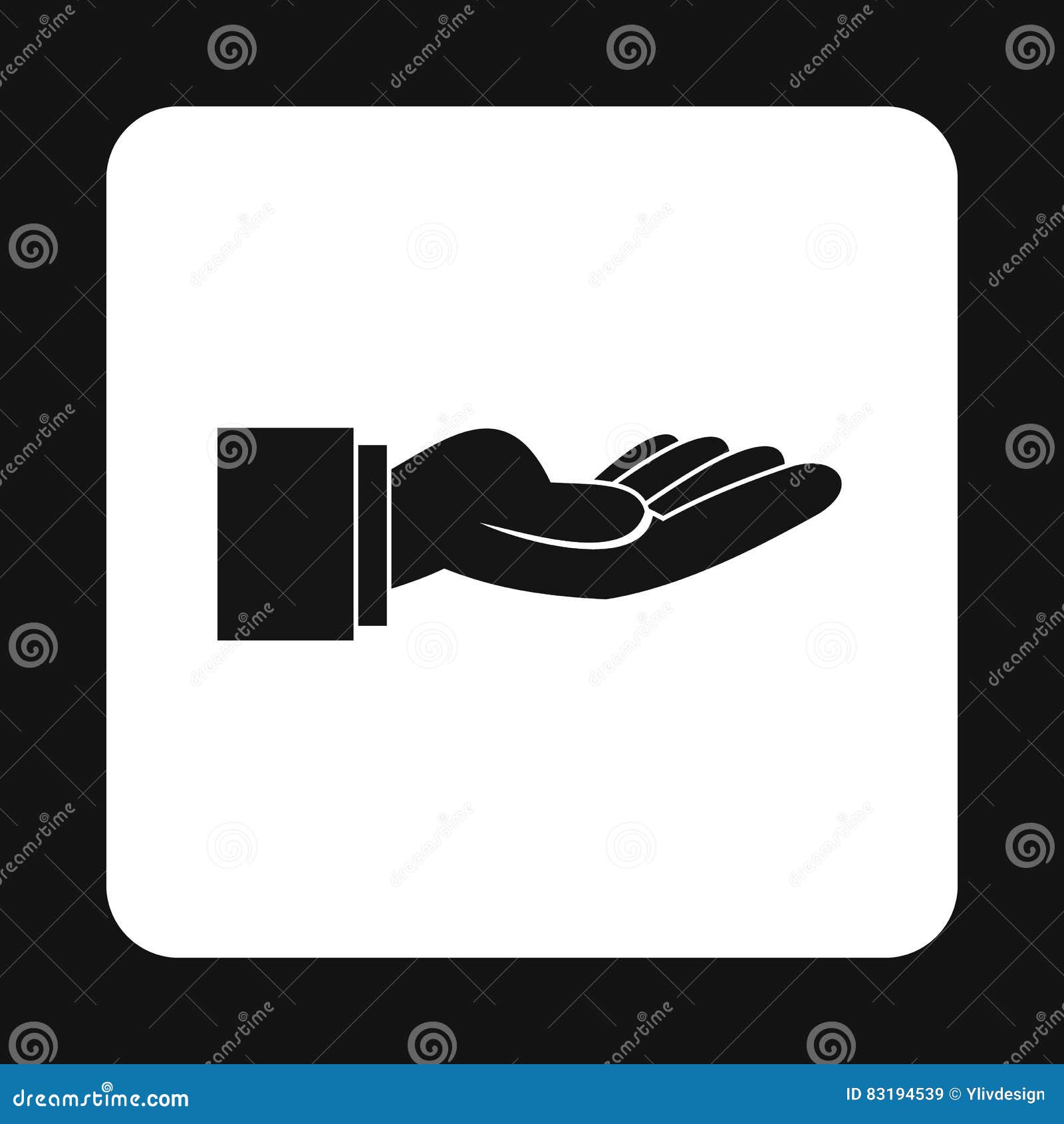 Outstretched Hand Gesture Icon, Simple Style Stock Vector ...