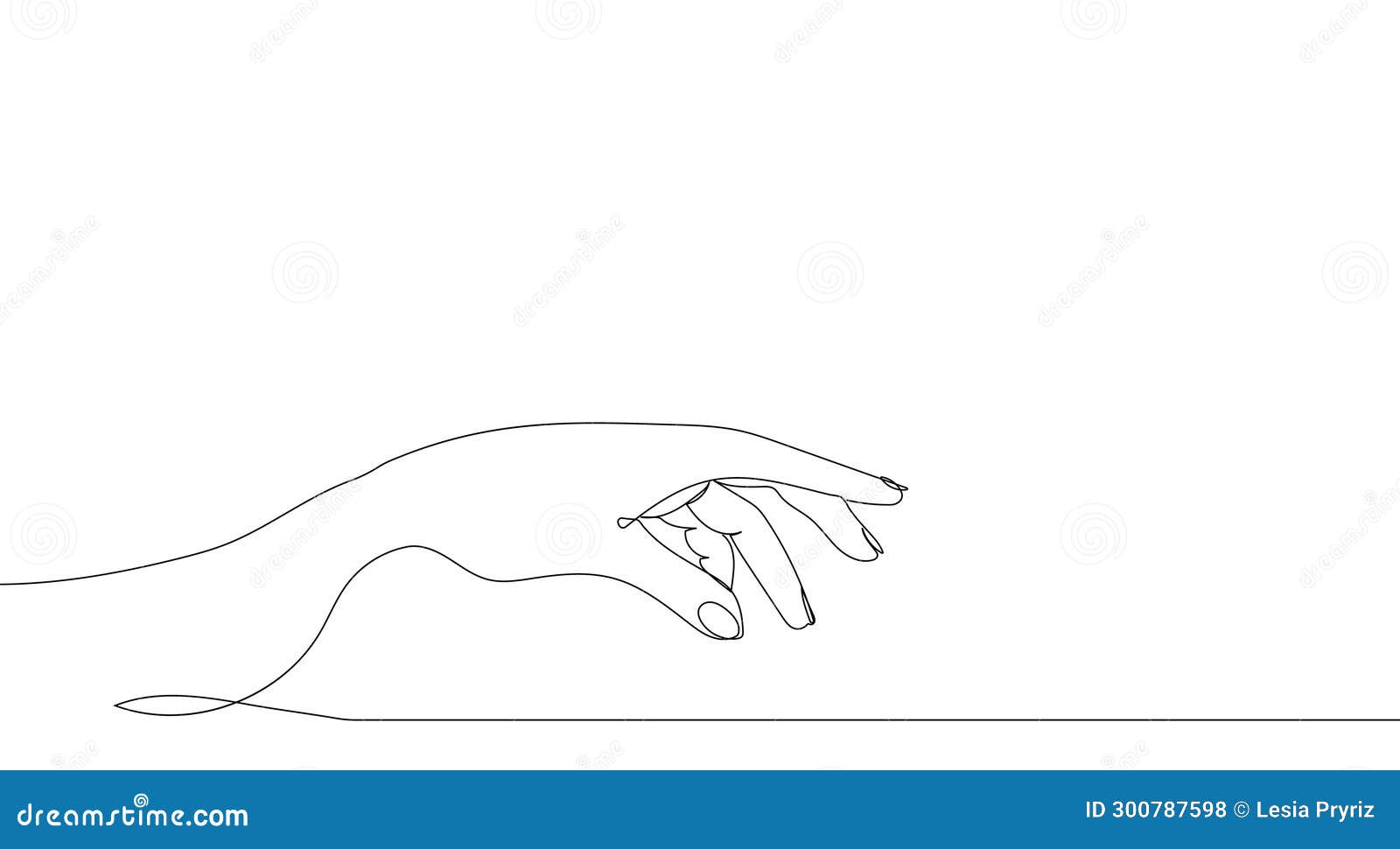 Outstretched Hand.Style One Continuous Line Drawing Stock Illustration ...