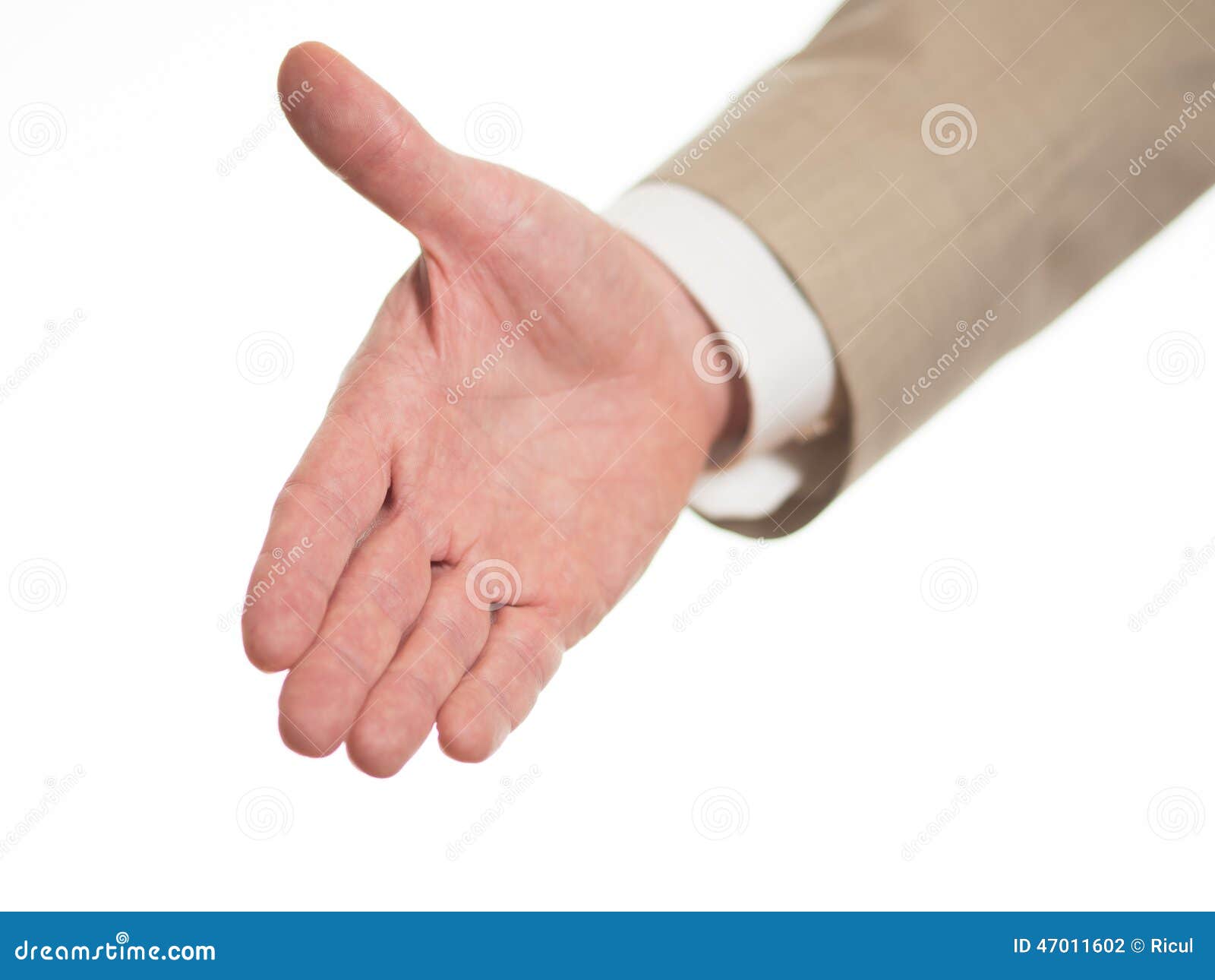 Outstretched Hand To Welcome Stock Photo - Image of agent, partnership ...