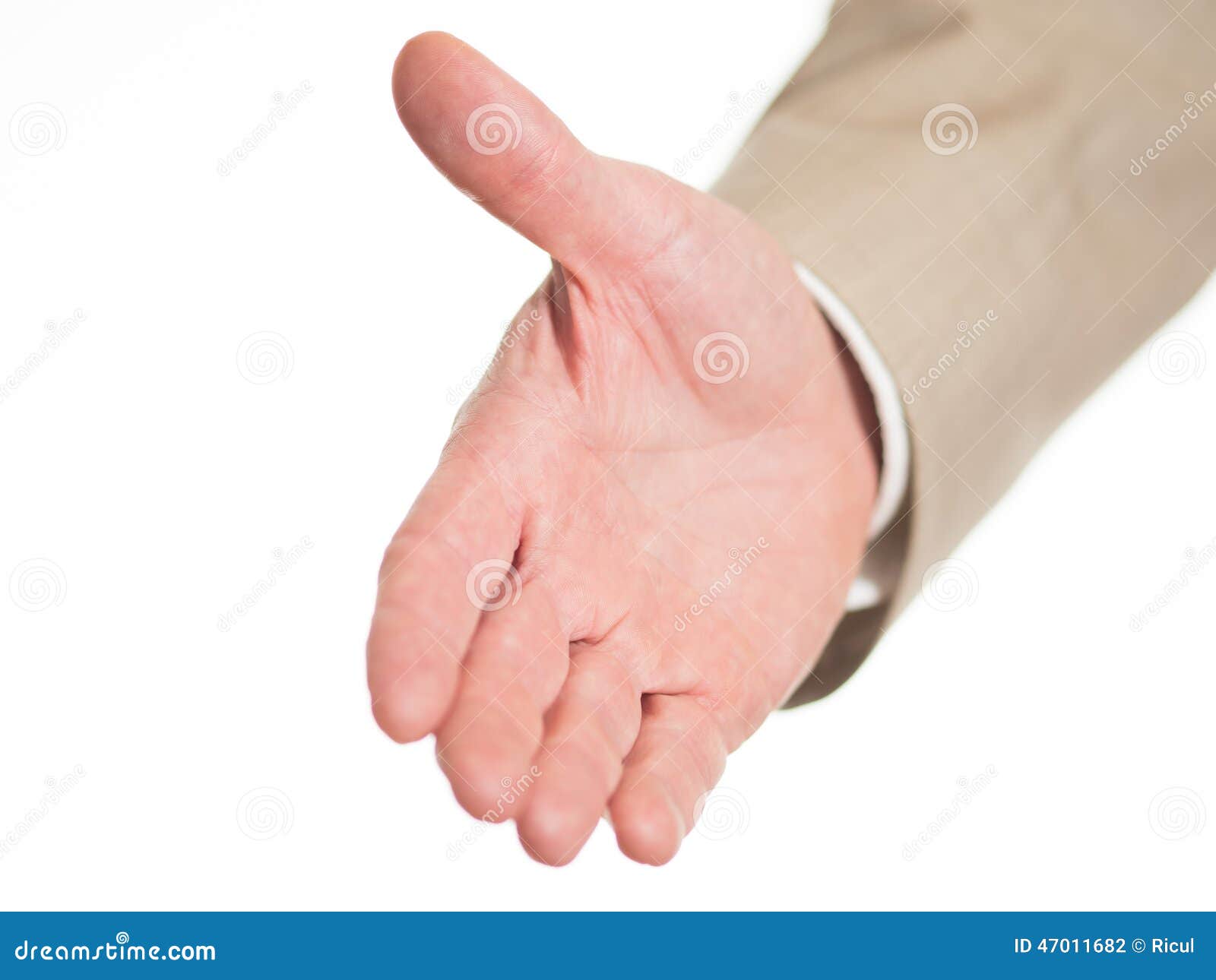 Outstretched Hand To Welcome Stock Photo - Image of office, gesture ...