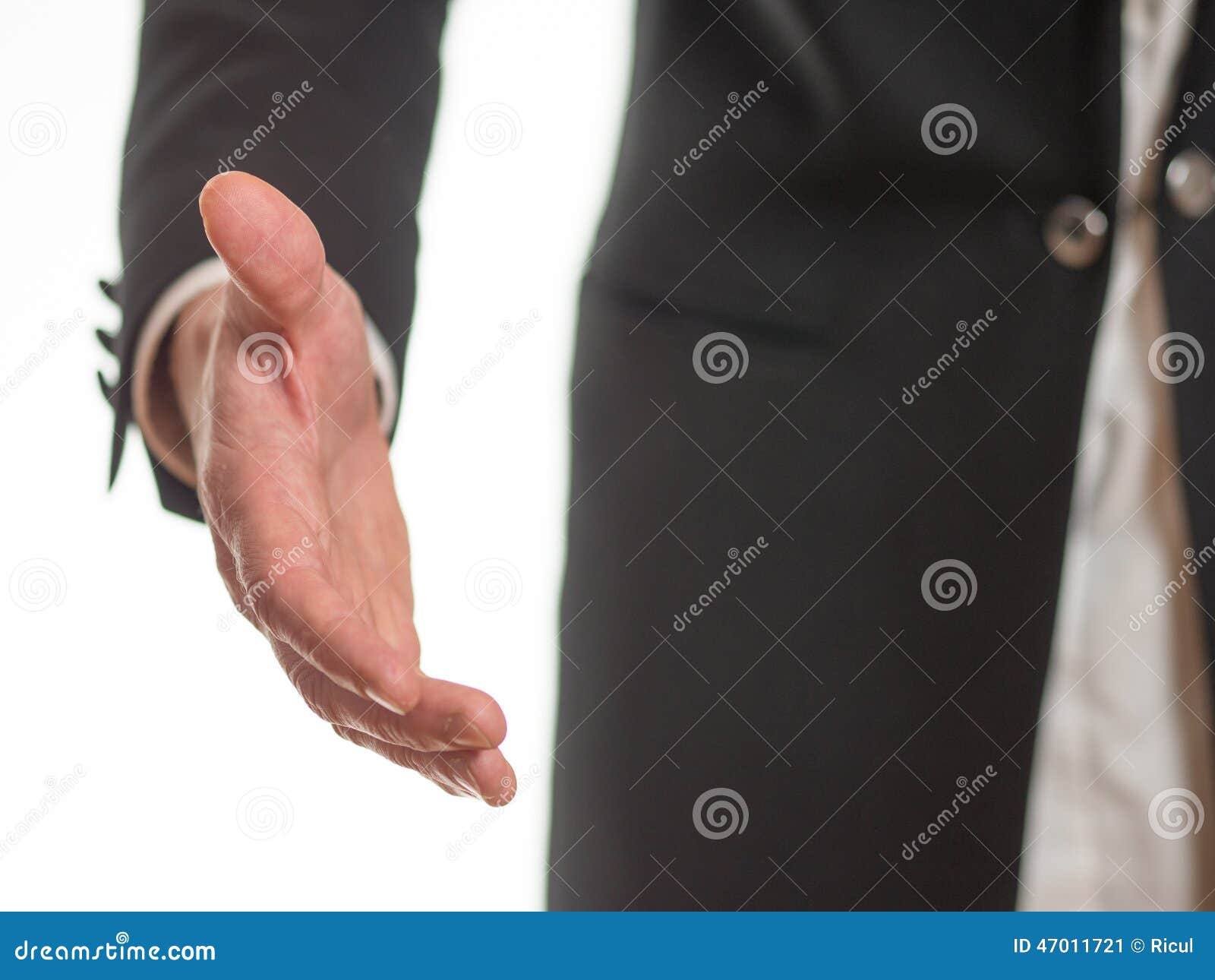Outstretched Hand To Welcome Stock Image - Image of businessman ...