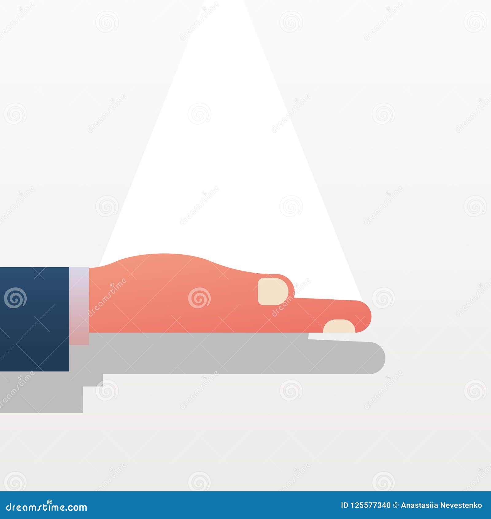 Outstretched Hand Vector Illustration Flat Design Isolated On White ...