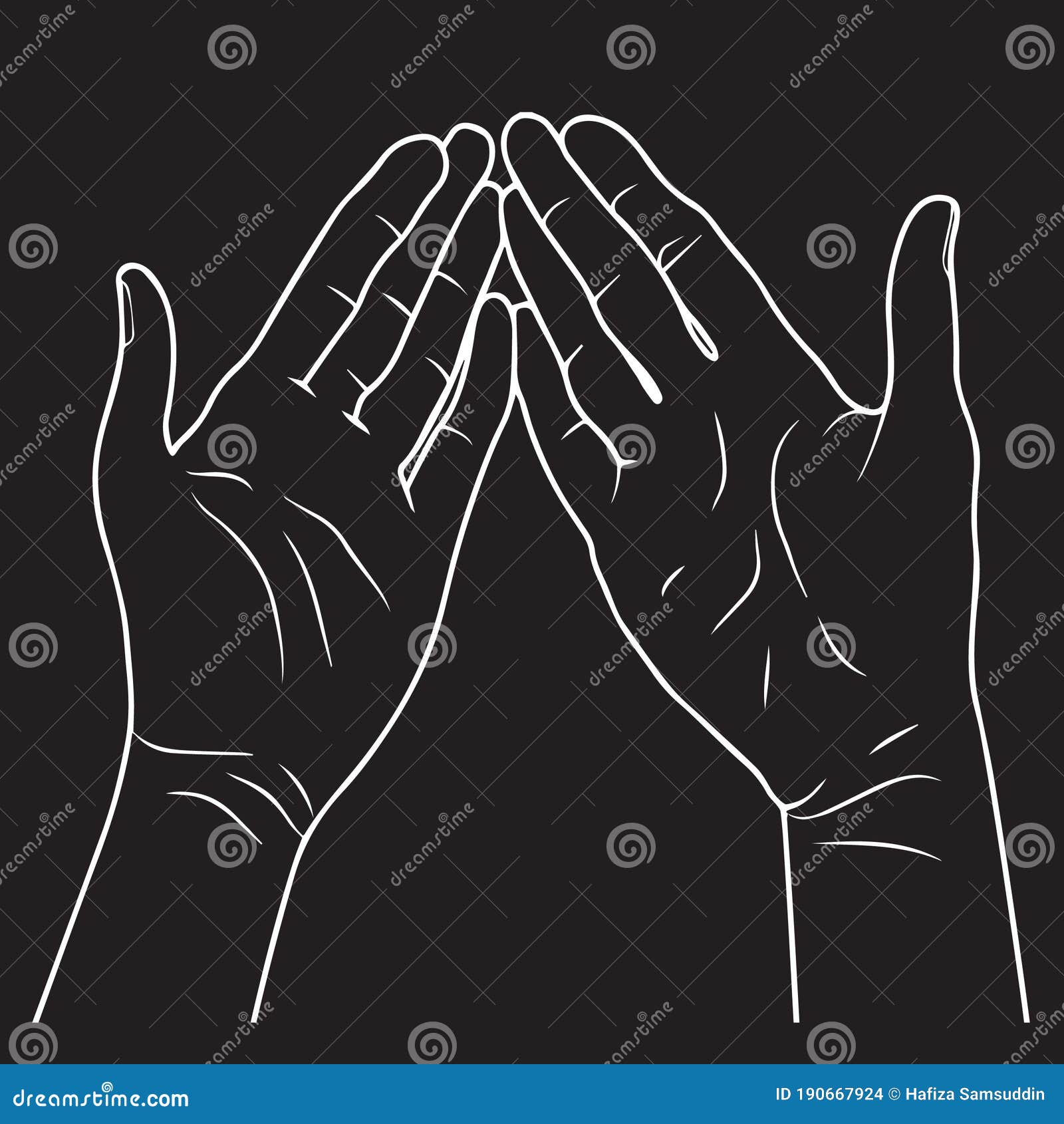 Outstretched Hands. Vector Illustration Decorative Design Stock Vector ...