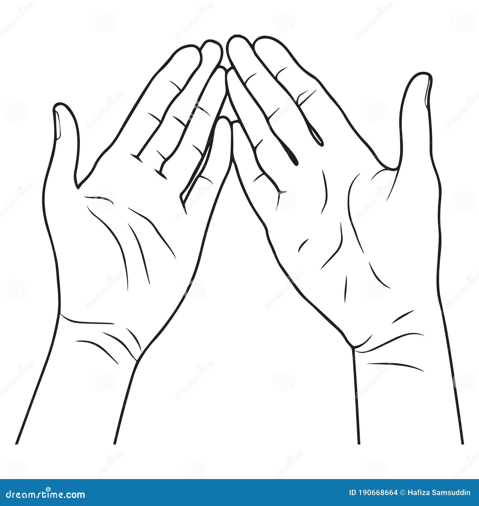 Outstretched Hands. Vector Illustration Decorative Design Stock Vector ...