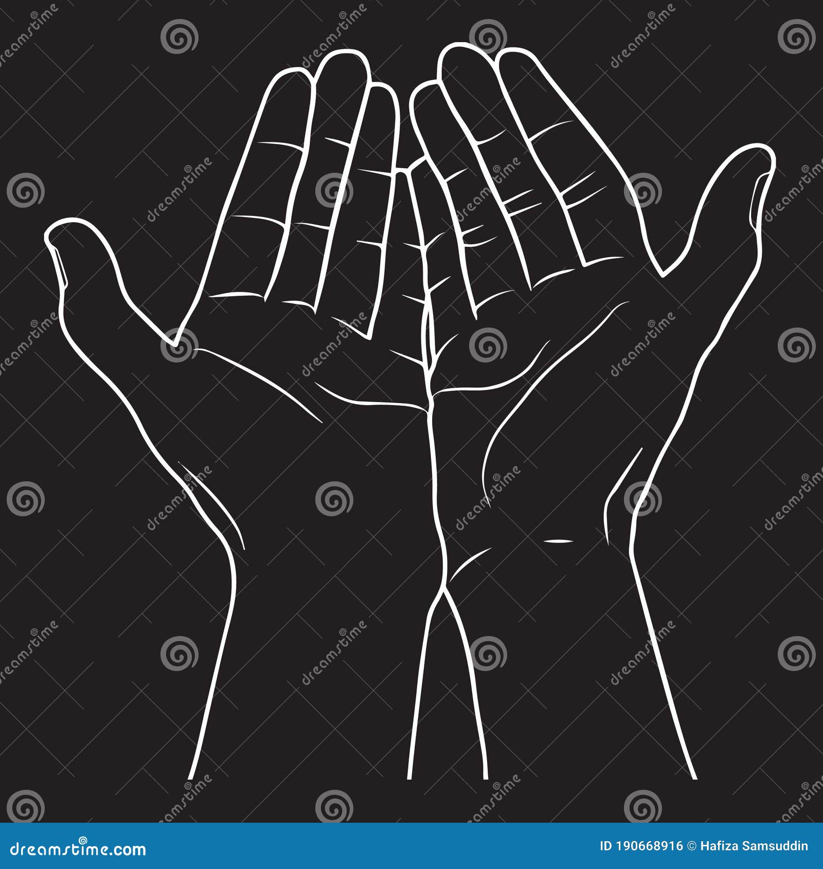 Outstretched Hands. Vector Illustration Decorative Design Stock Vector ...