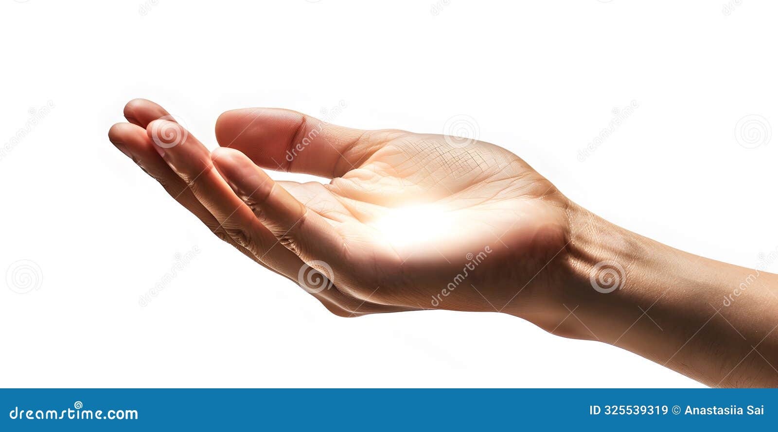 An Outstretched Helping Hand Stock Image - Image of palm, generated ...