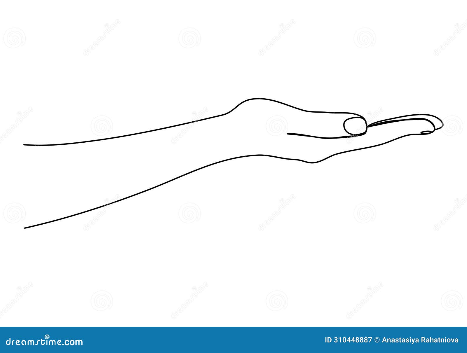 Outstretched Arm With Palm Up. Vector Illustration | CartoonDealer.com ...