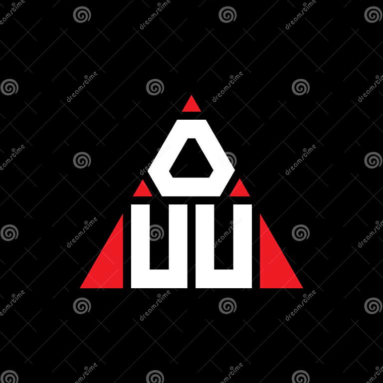 OUV Triangle Letter Logo Design with Triangle Shape. OUV Triangle Logo ...