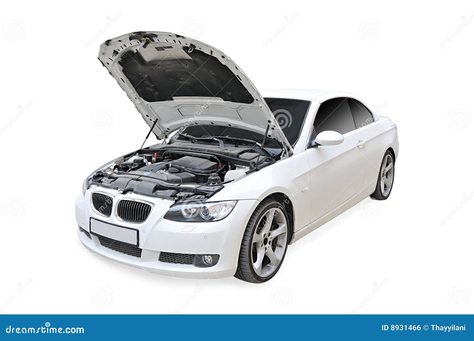 Ouvert D'isolement Par Capot De BMW 335i Photo stock - Image du ...