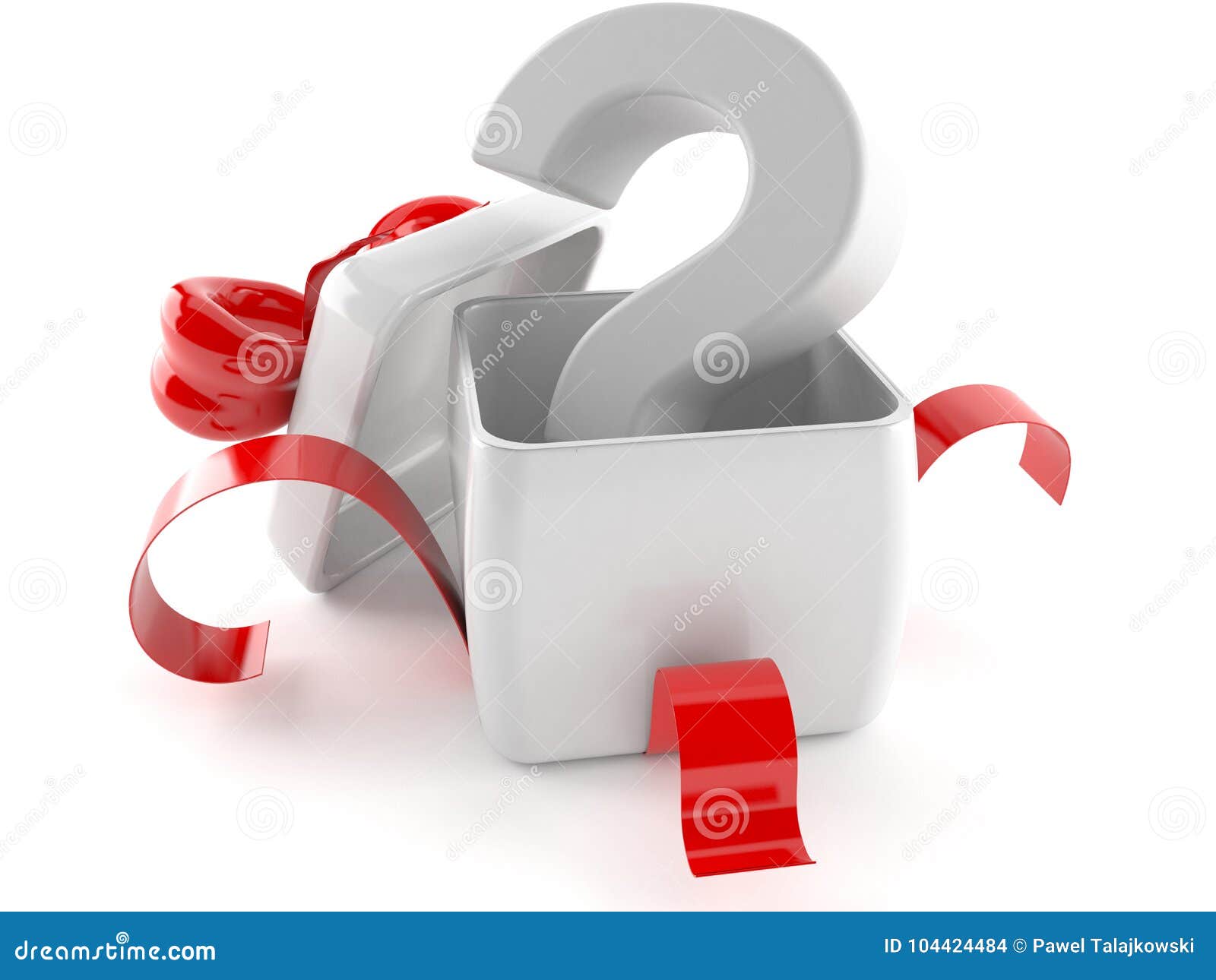 Ouvrez Le Cadeau Avec Le Point D'interrogation Illustration Stock ...