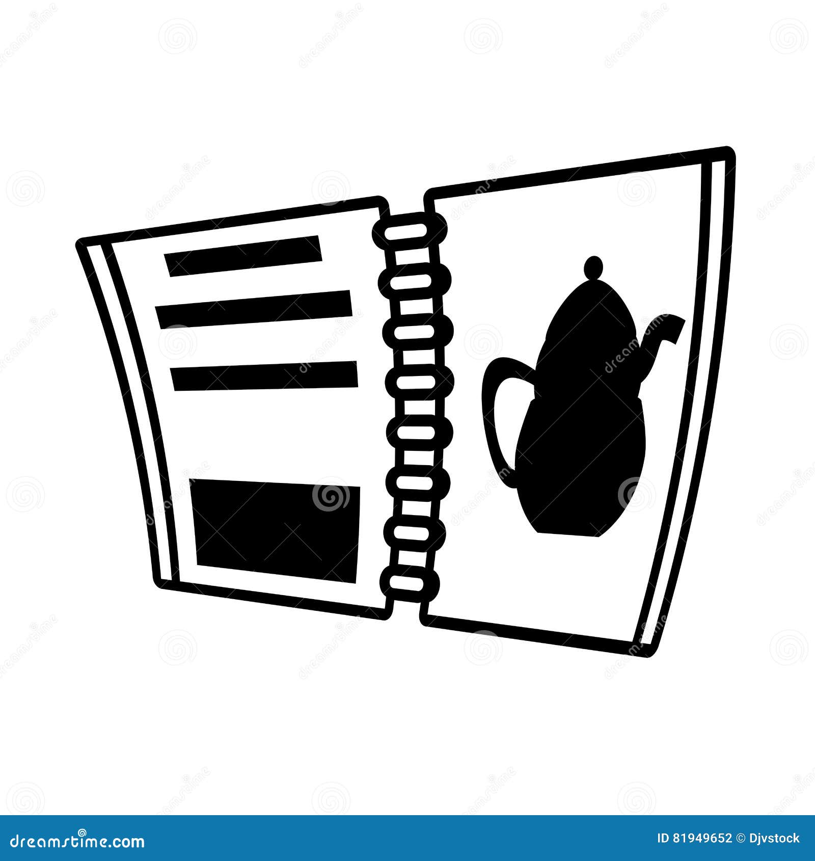 Ouvrez Le Contour De Restaurant De Menu Illustration de Vecteur ...