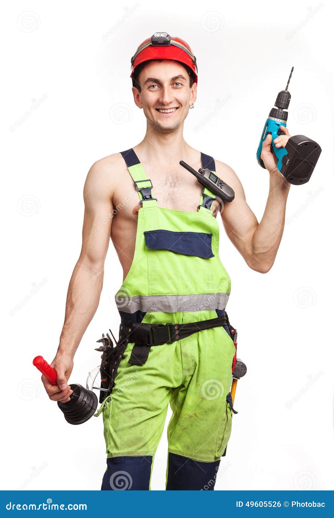 Ouvrier Dans L'uniforme Vert Clair Photo stock - Image du vert ...