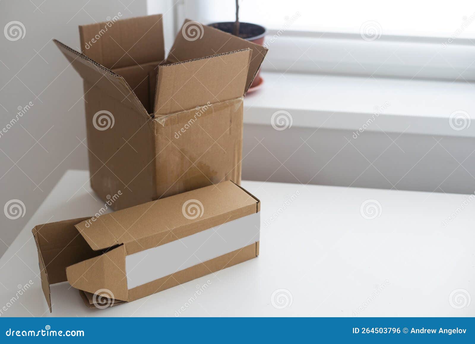 Ouvrir Emballage De Carton Vide Photo stock - Image du affaires, ouvert ...