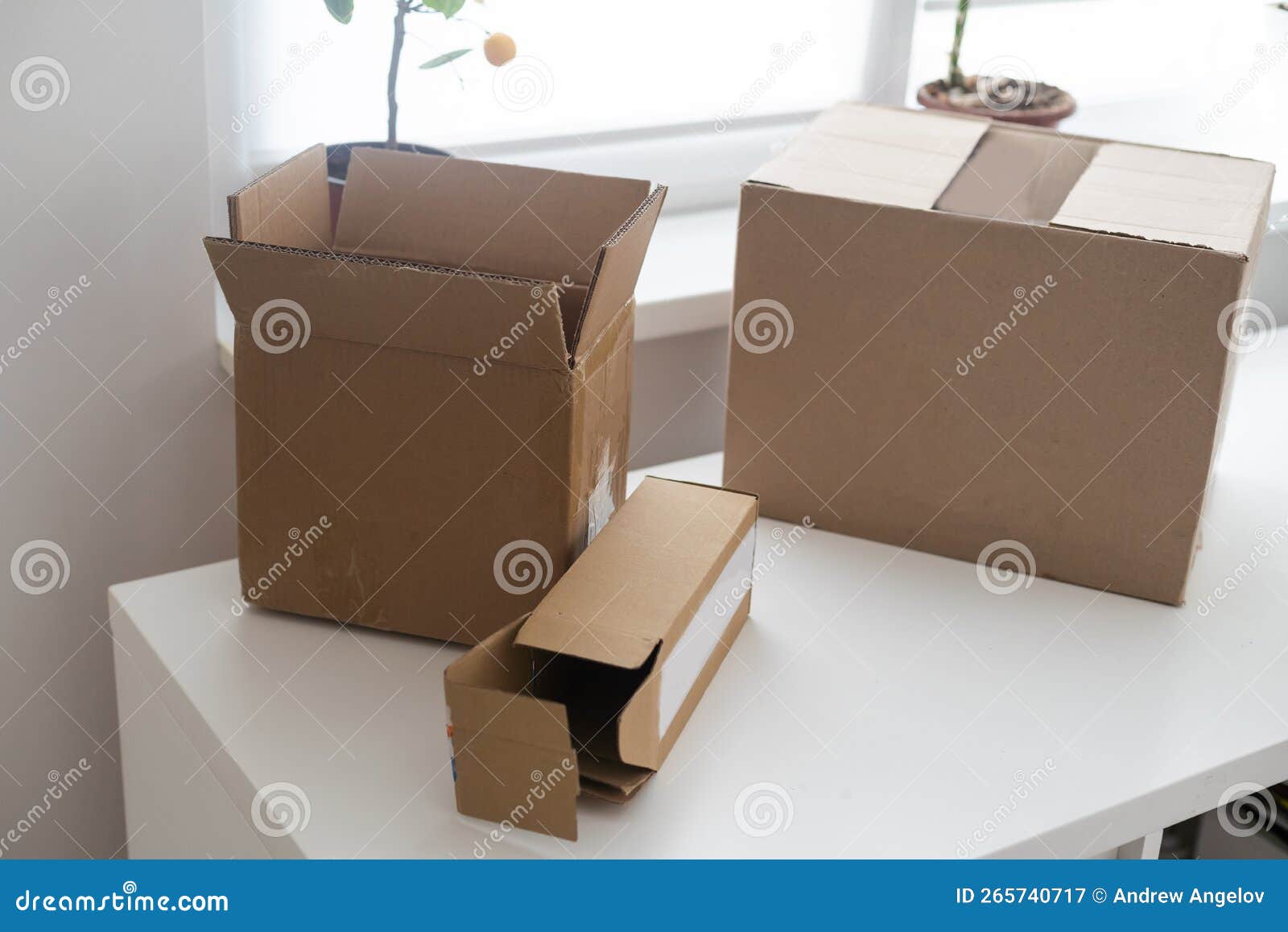 Ouvrir Emballage De Carton Vide Image stock - Image du carton, cadeau ...