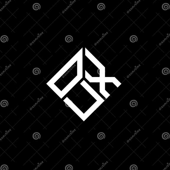 OUX Letter Logo Design on Black Background. OUX Creative Initials ...