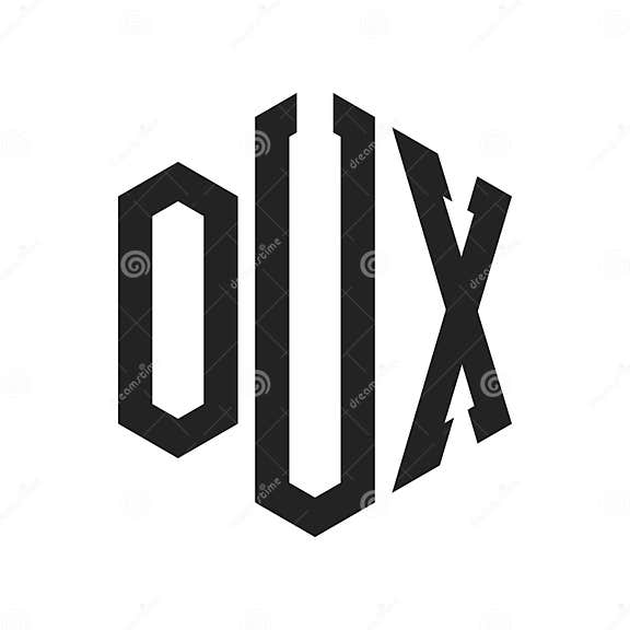 OUX Logo Design. Initial Letter OUX Monogram Logo Using Hexagon Shape ...